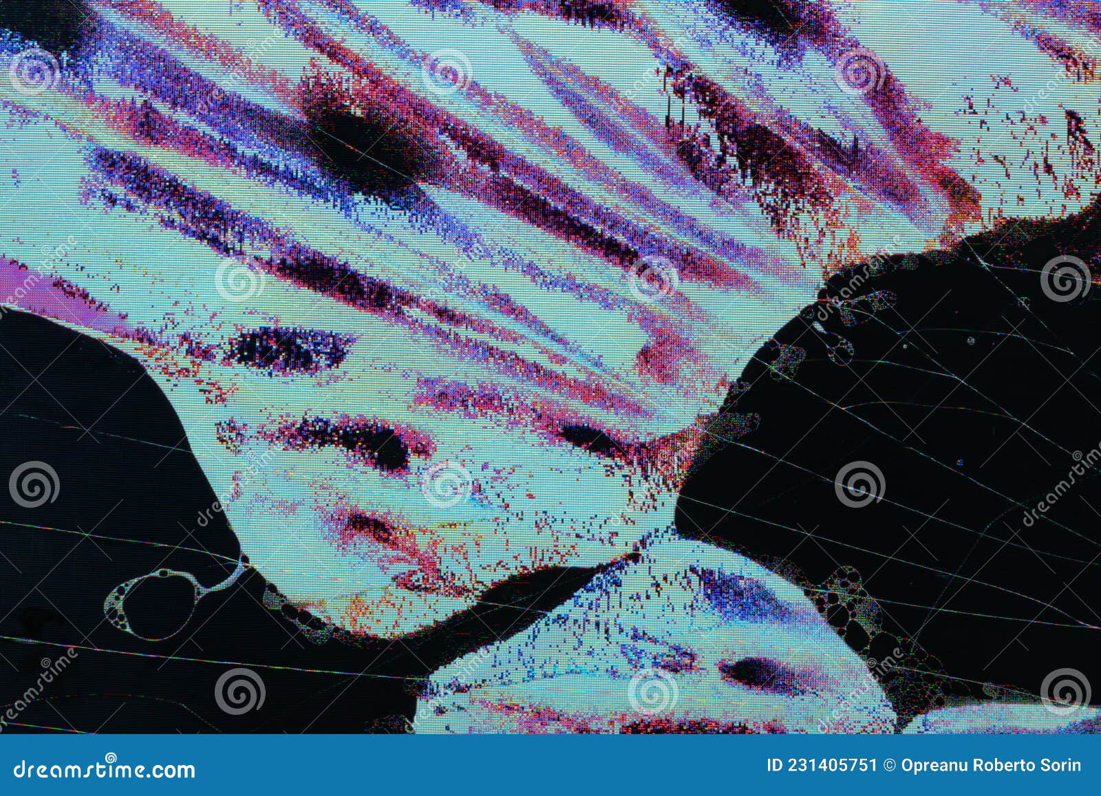 Television Failure, LCD Screen Glitch Stock Image - Image of fatal ...
