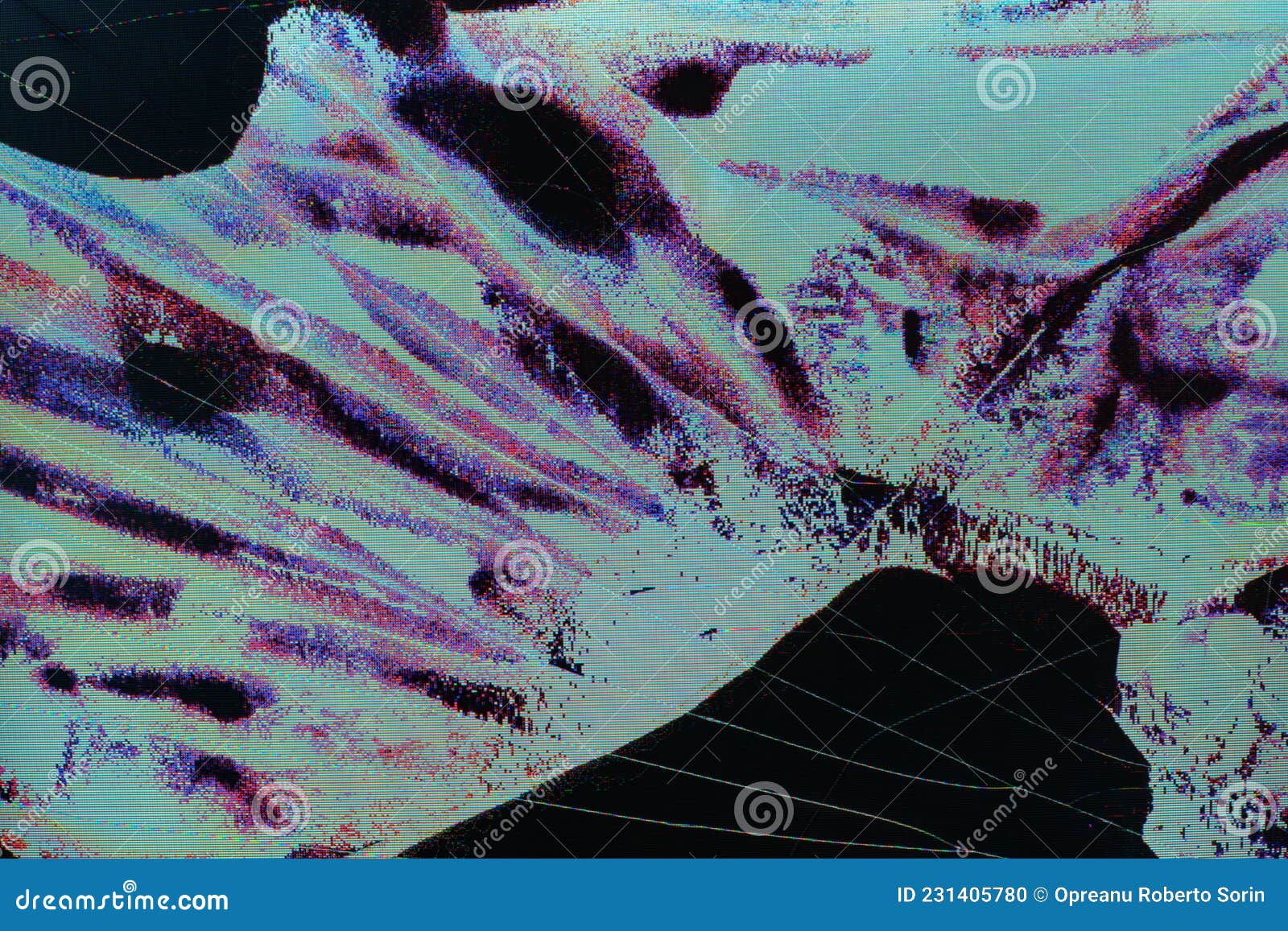 Television Failure, LCD Screen Glitch Stock Photo - Image of infected ...