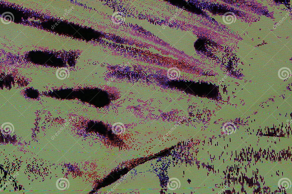Television Failure, LCD Screen Glitch Stock Photo - Image of code ...