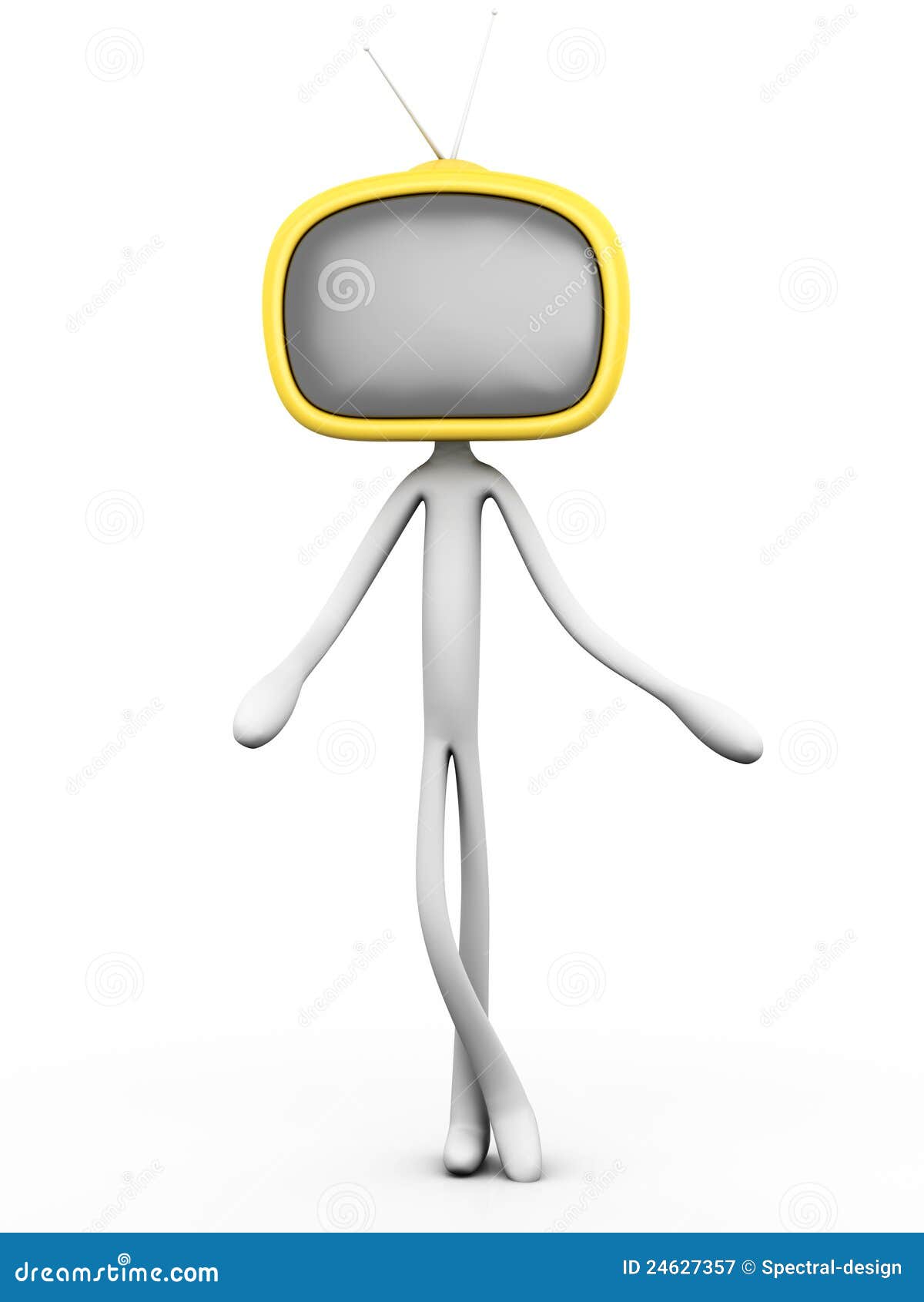 Television head stock illustration. Illustration of comic - 24627357
