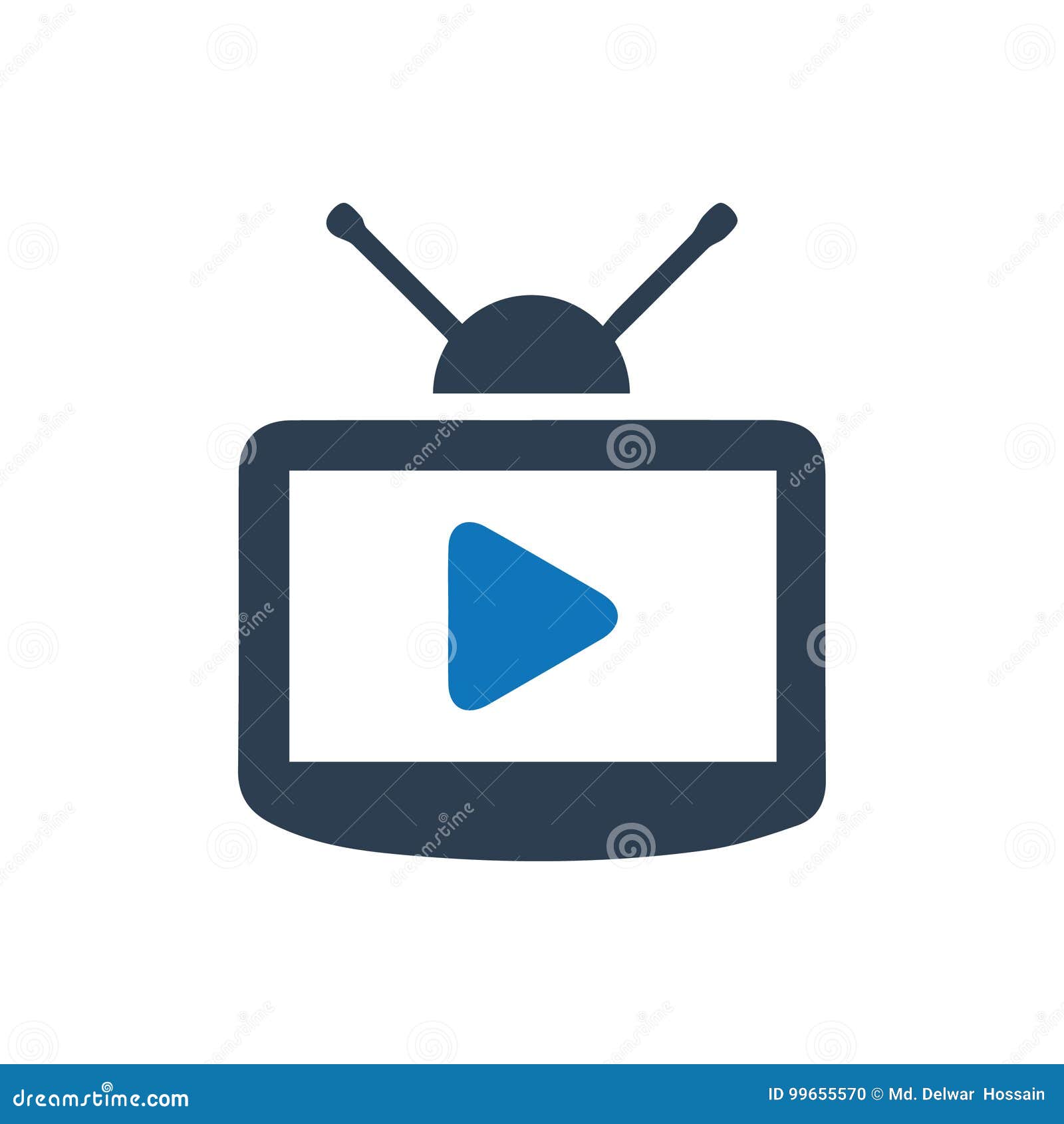 Television Icon stock vector. Illustration of broadcasting - 99655570