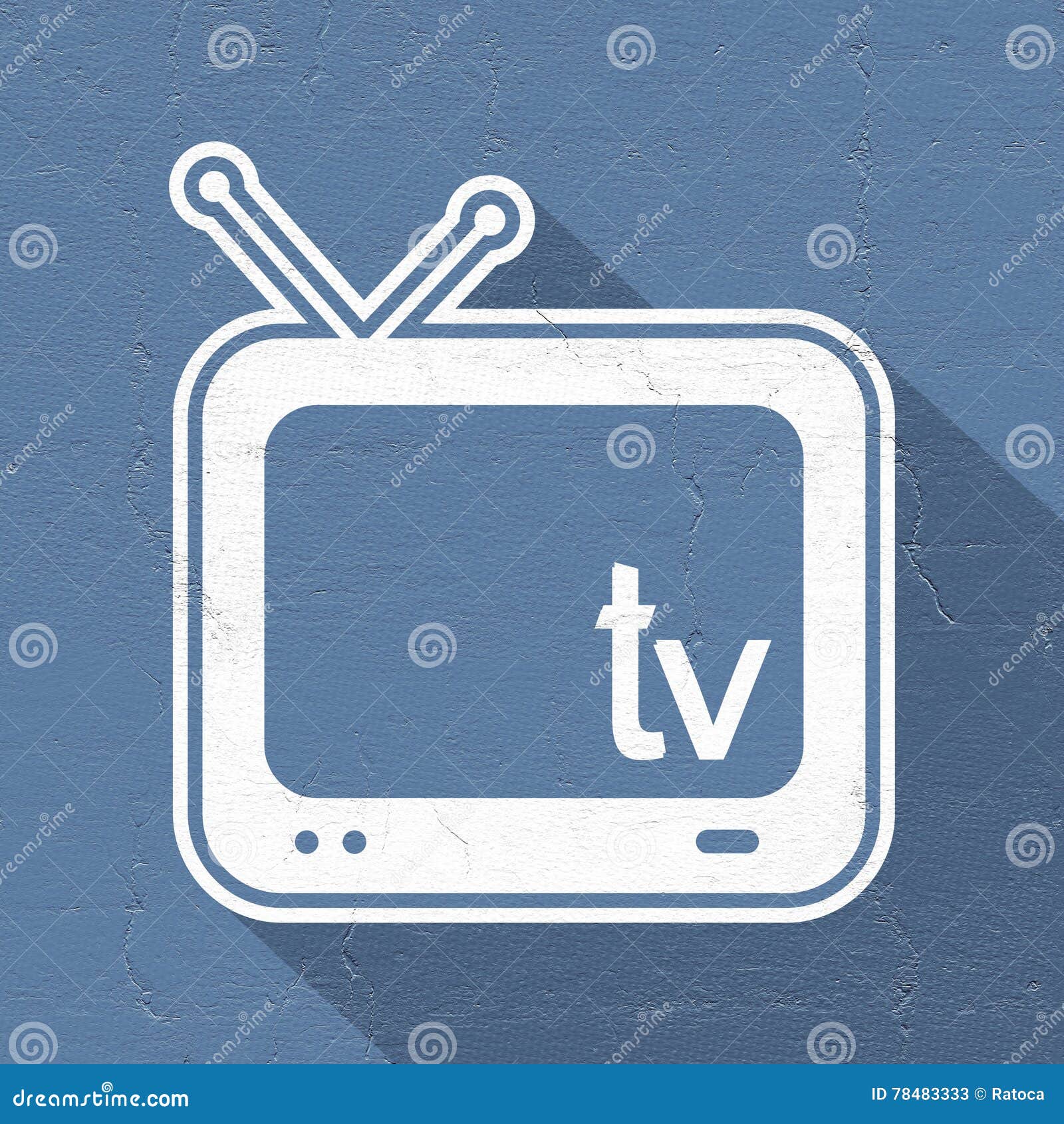 Television icon stock illustration. Illustration of vintage - 78483333