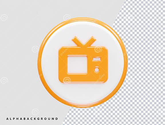 Television Icon Vector Illustration Element 3d Rendering Transparent ...