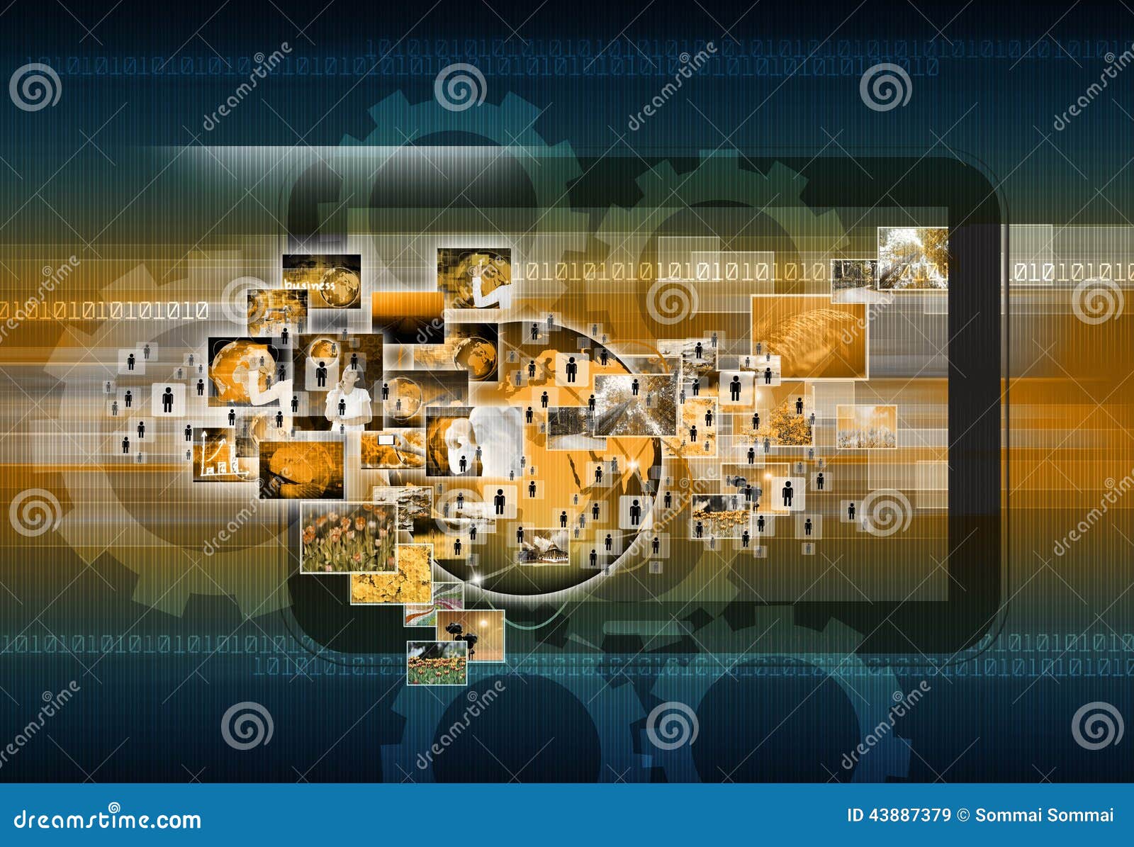 Television and Internet Production Stock Illustration - Illustration of ...