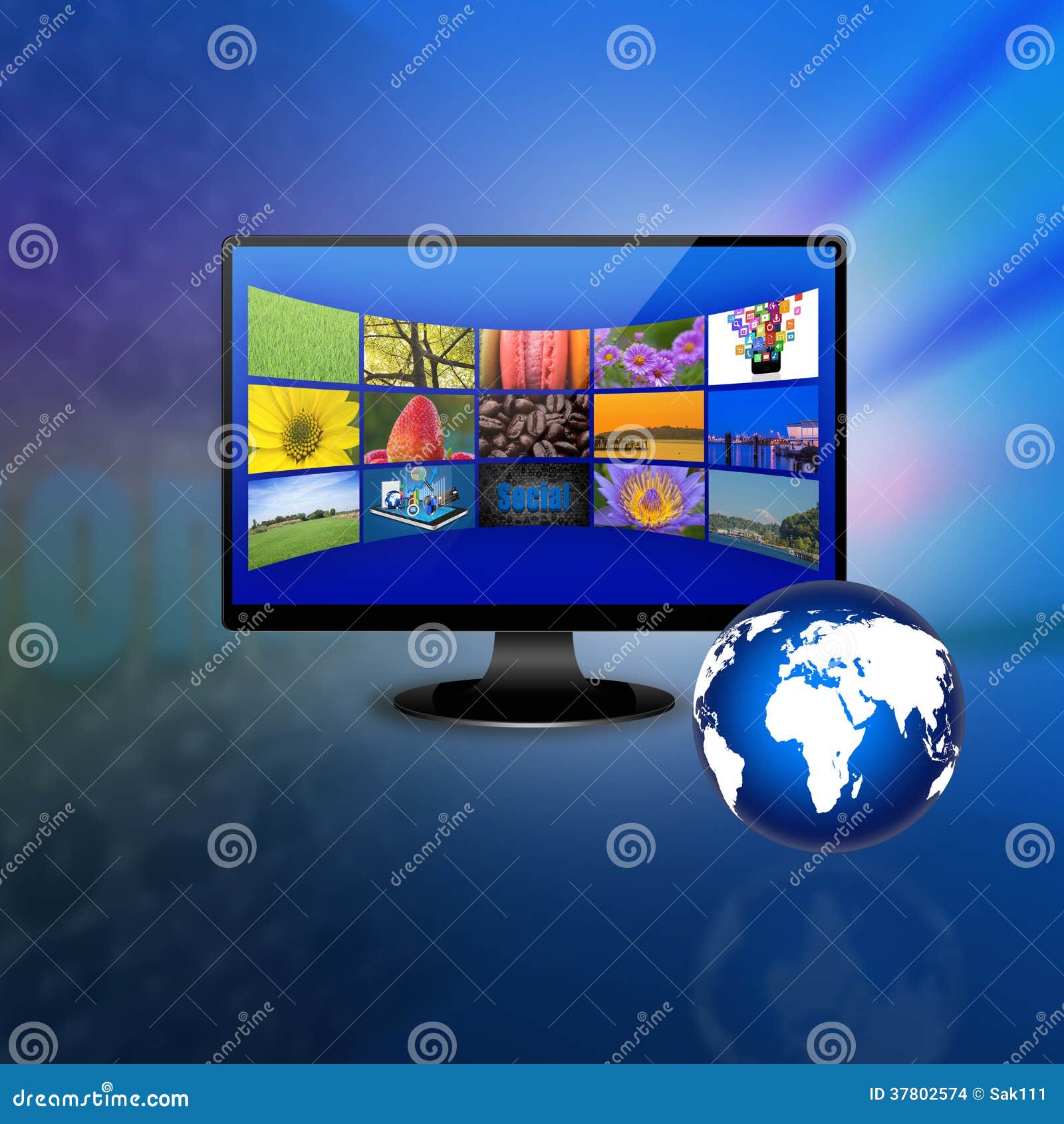 Television and Internet Production Technology Concept Stock ...