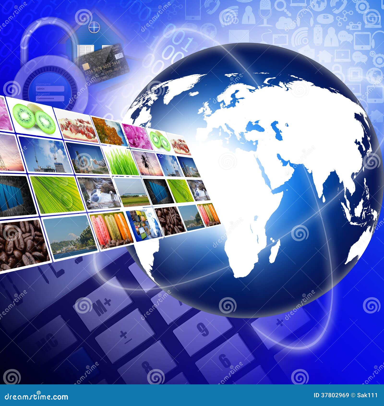 Television with Internet Production Technology Concept Stock ...