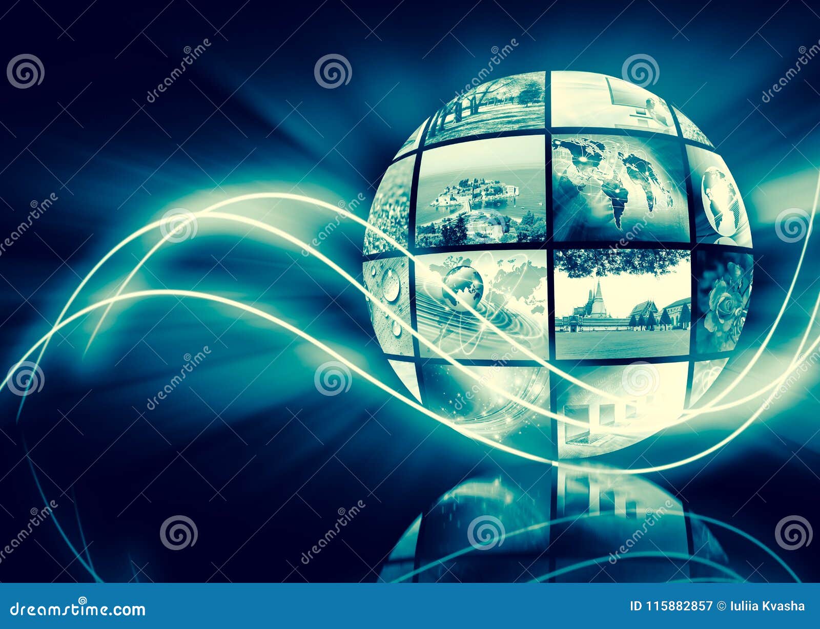 Television and Internet Technology Concept Stock Image - Image of ...