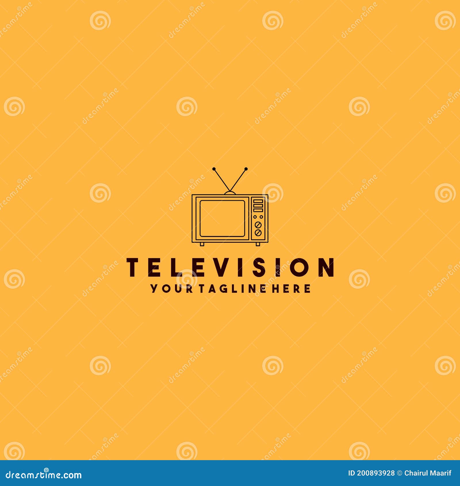 Television Logo Design with Minimalist Style Stock Illustration ...
