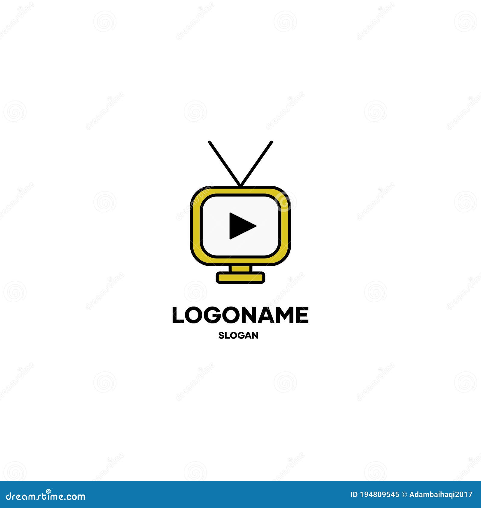 Television Logo, Television Illustration for Channel Logo, and Video ...