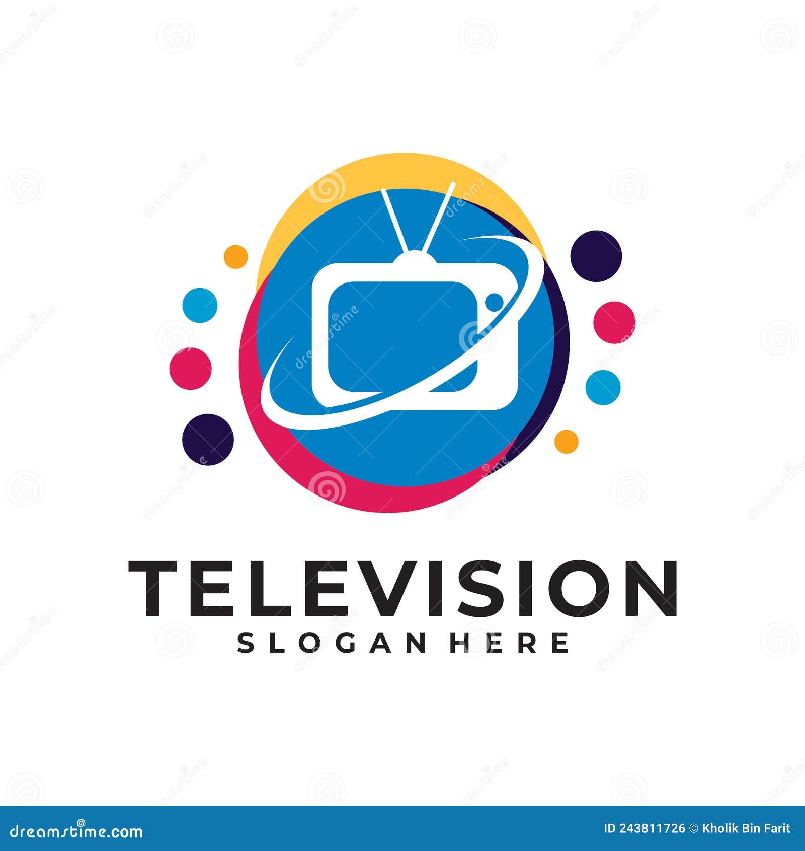 Television Logo Vector Design Template Stock Vector - Illustration of ...