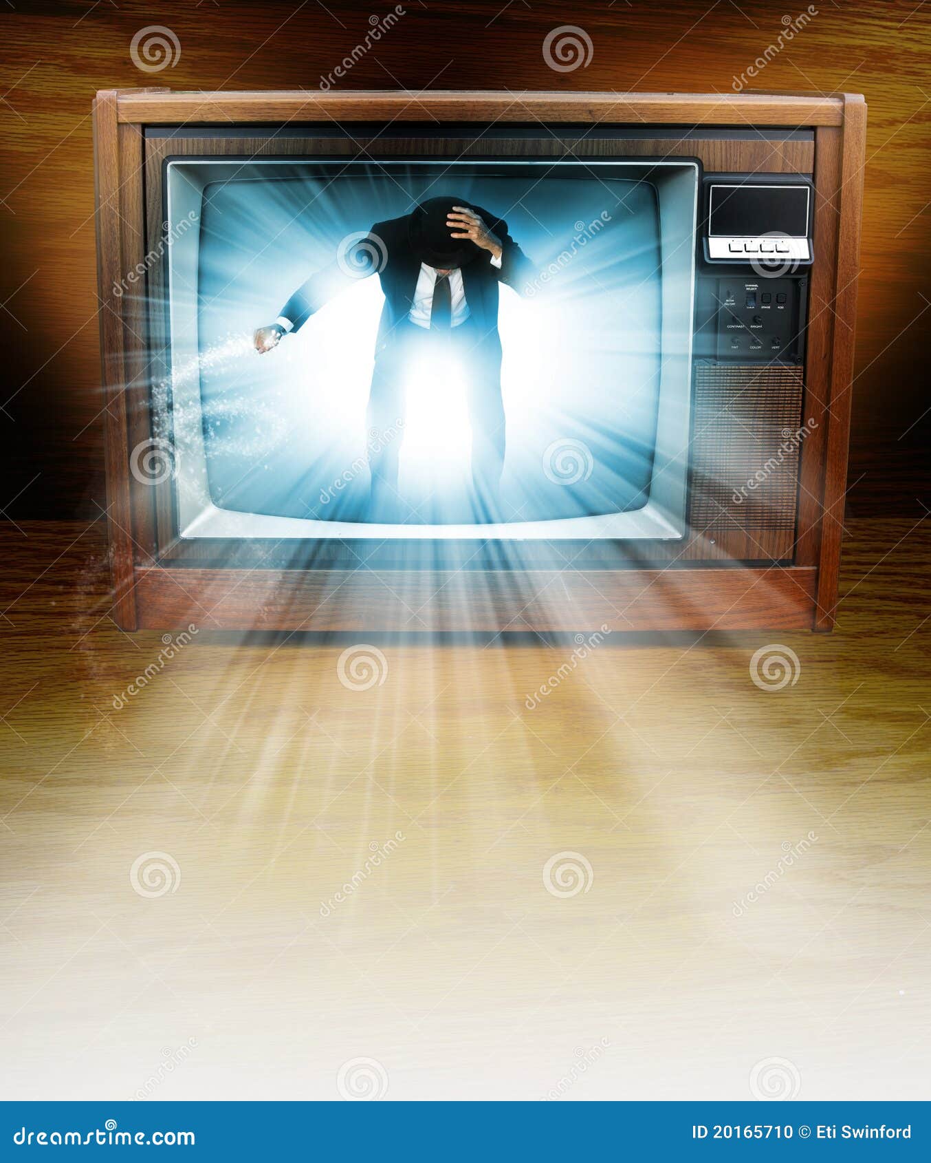 Television man stock photo. Image of console, show, promotional - 20165710