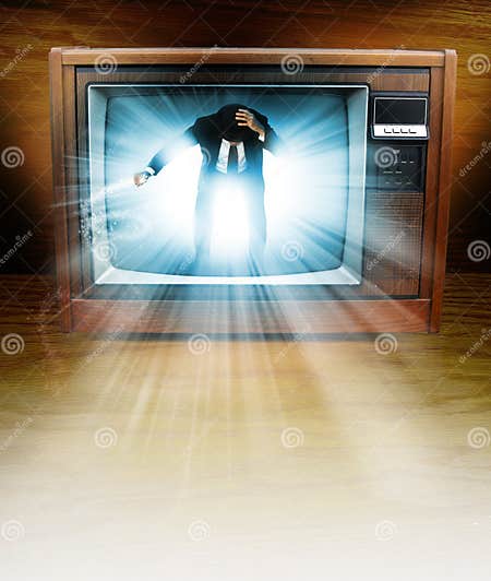 Television man stock photo. Image of console, show, promotional - 20165710