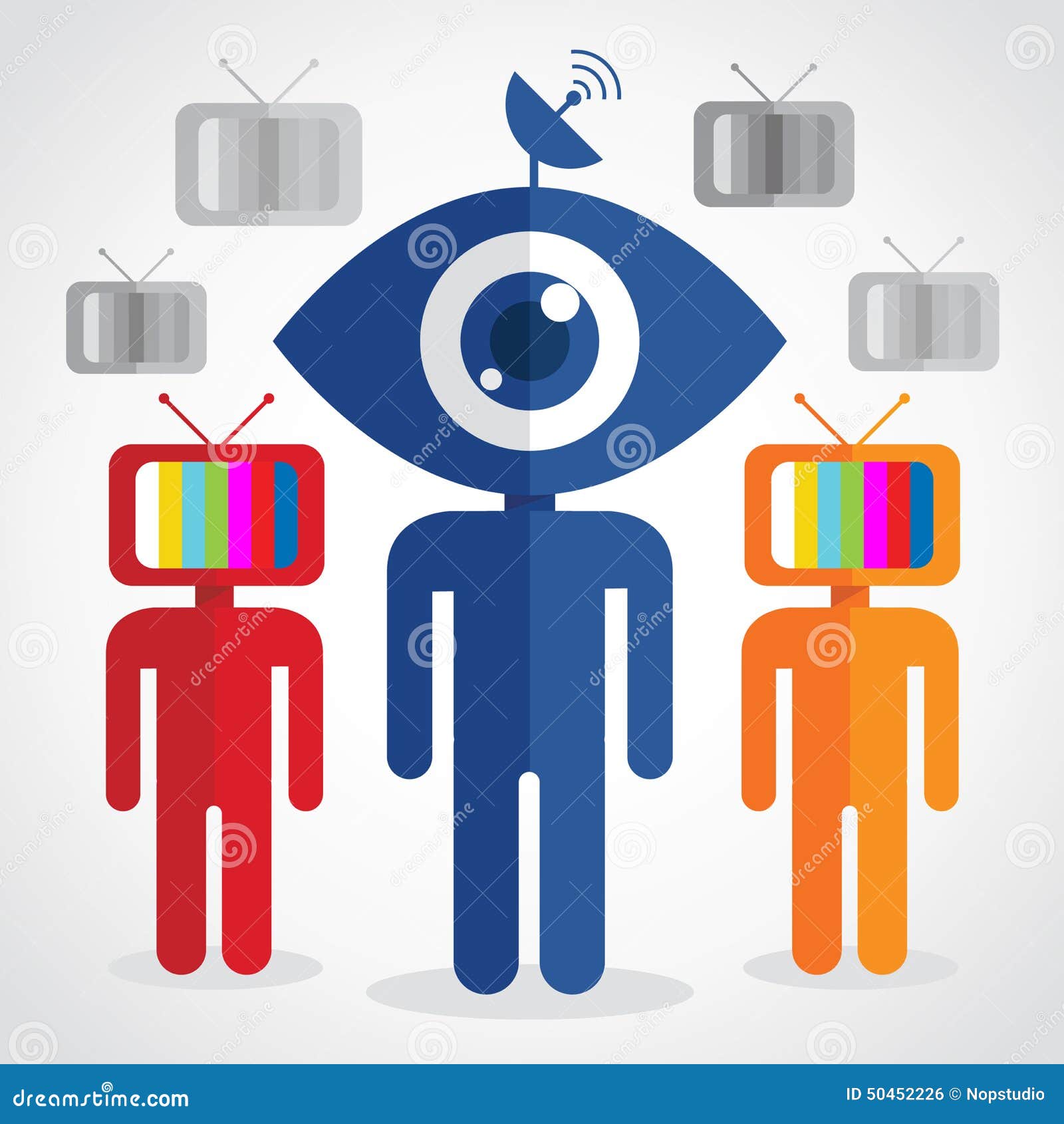 Television Man stock vector. Illustration of networking - 50452226