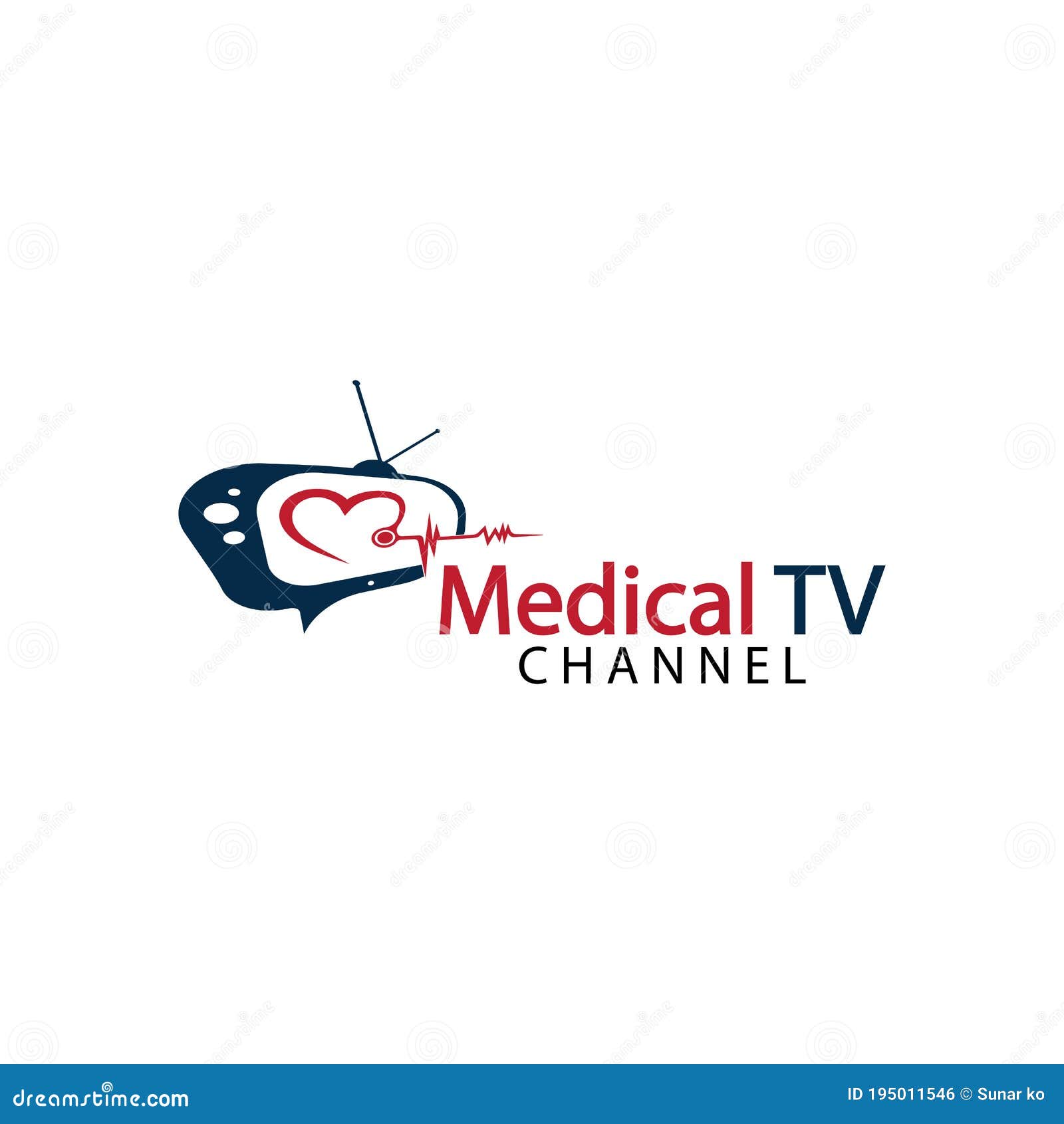 Television Medical Logo Icon Vector Design Template, Design Concept ...