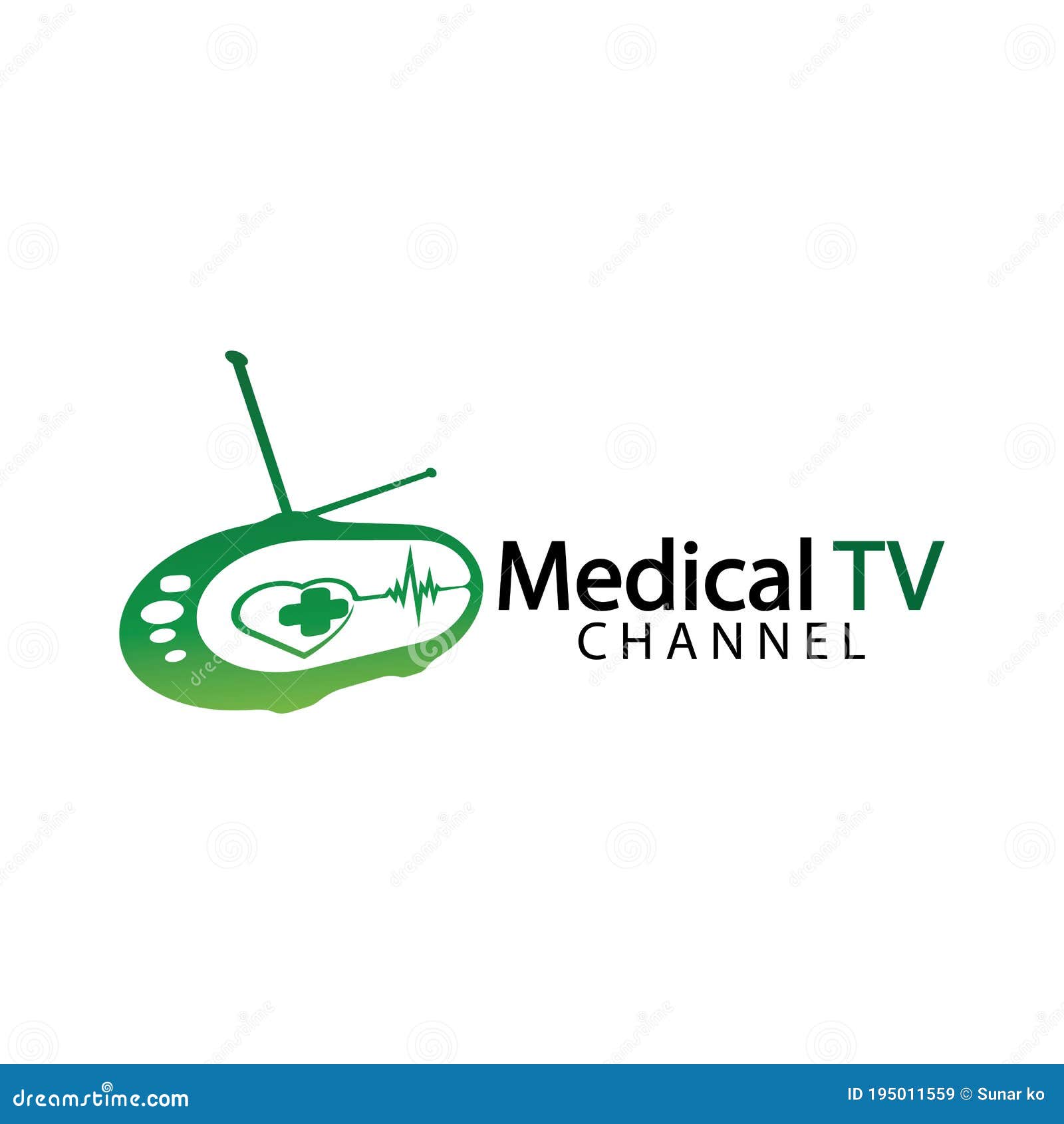 Television Medical Logo Icon Vector Design Template, Design Concept ...