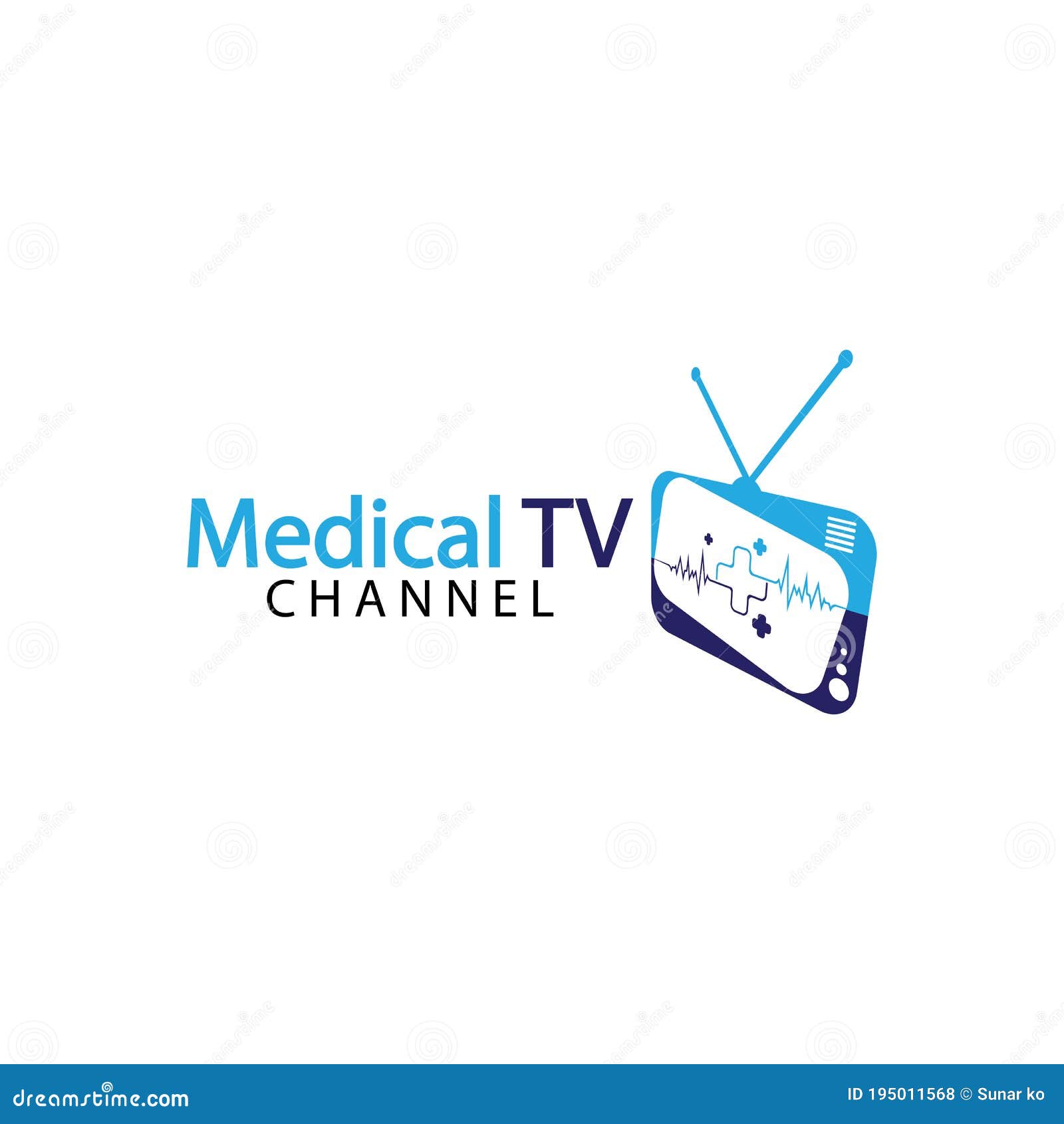 Television Medical Logo Icon Vector Design Template, Design Concept ...