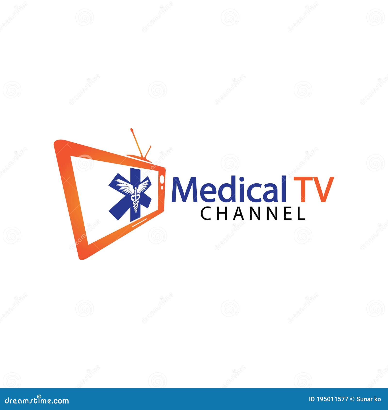 Television Medical Logo Icon Vector Design Template, Design Concept ...