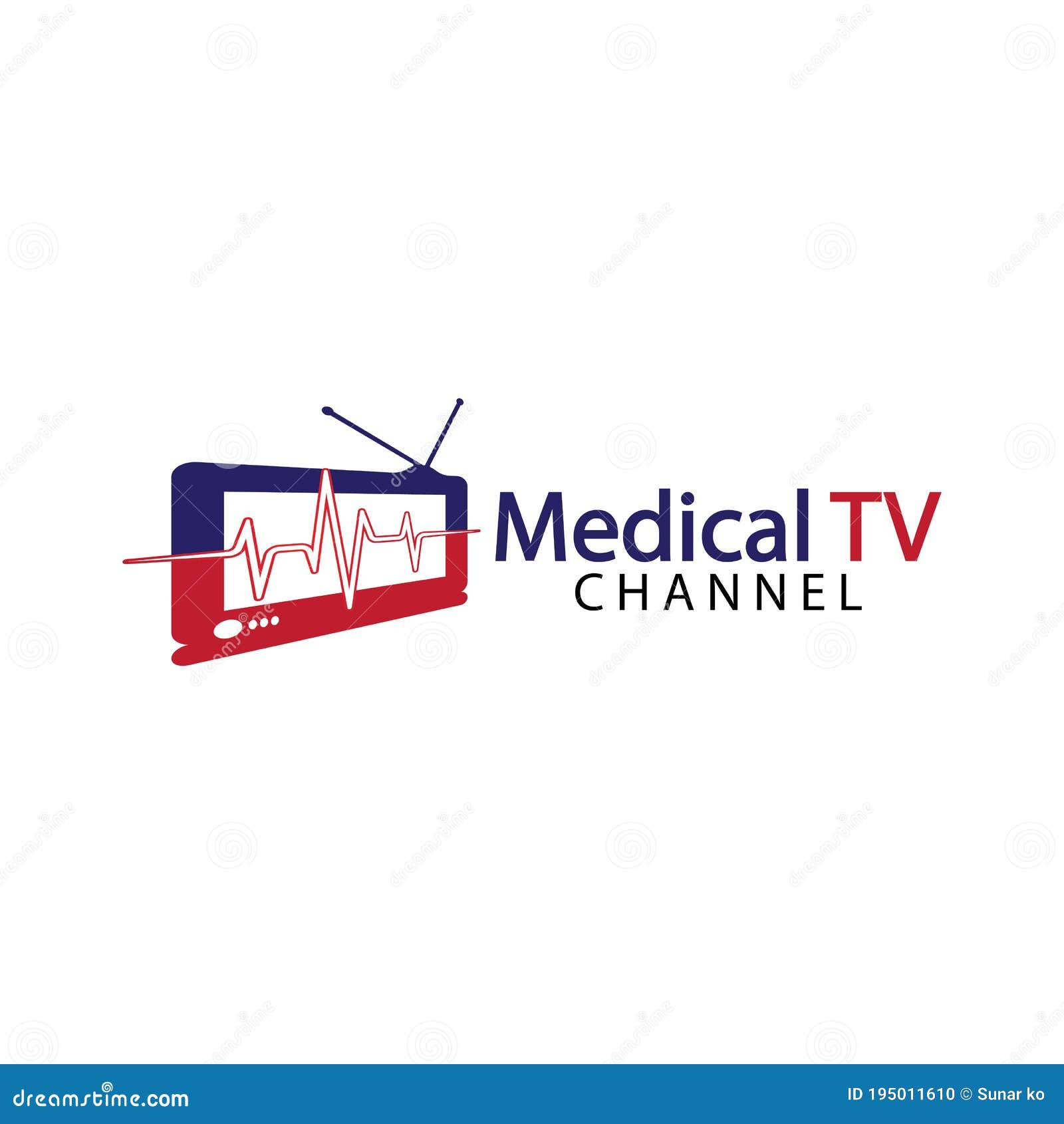 Television Medical Logo Icon Vector Design Template, Design Concept ...