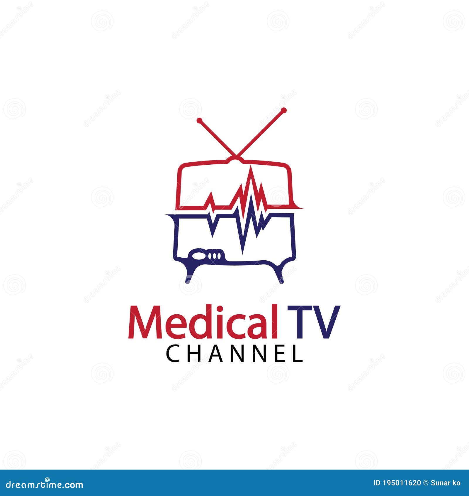 Television Medical Logo Icon Vector Design Template, Design Concept ...