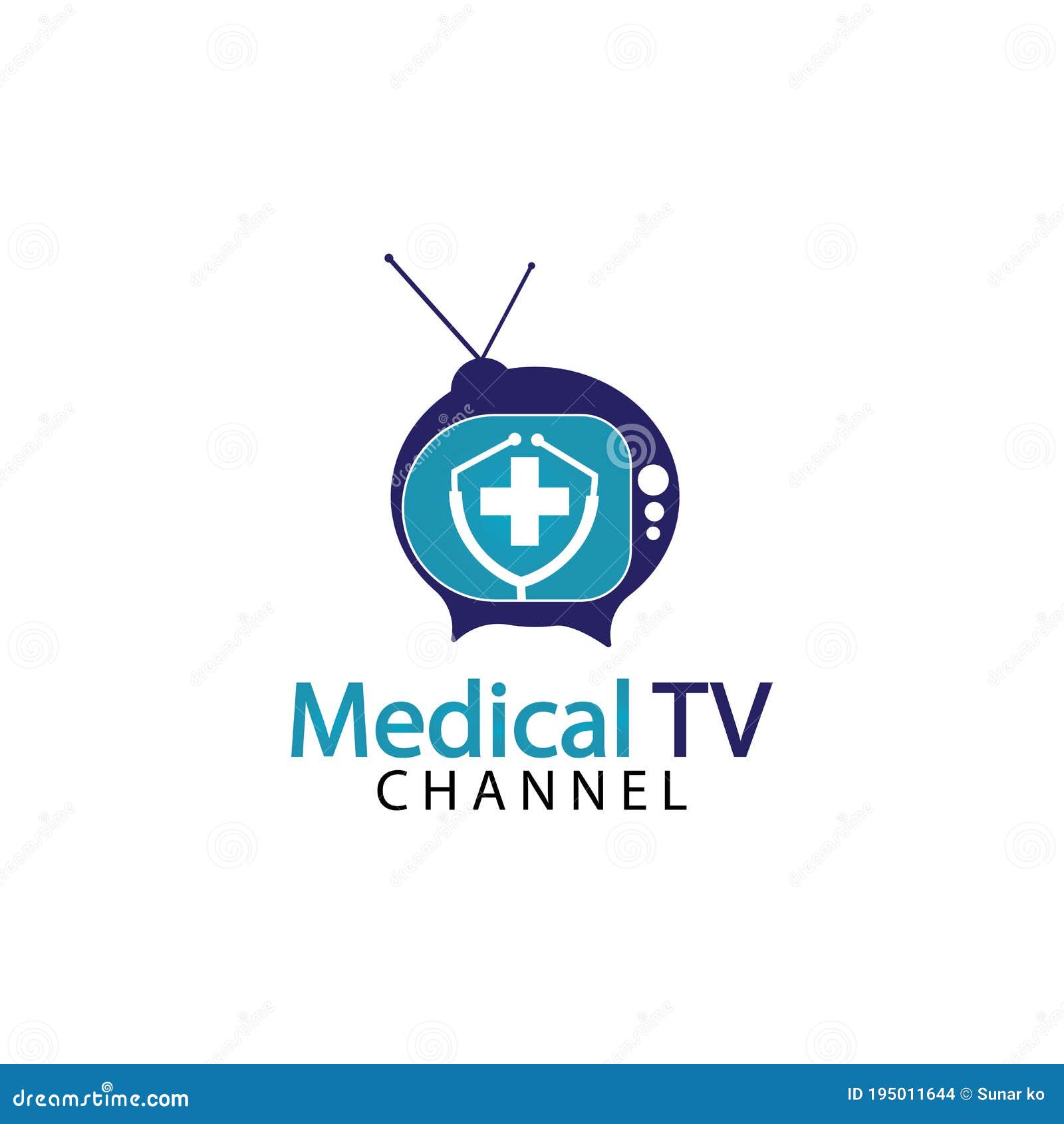 Television Medical Logo Icon Vector Design Template, Design Concept ...