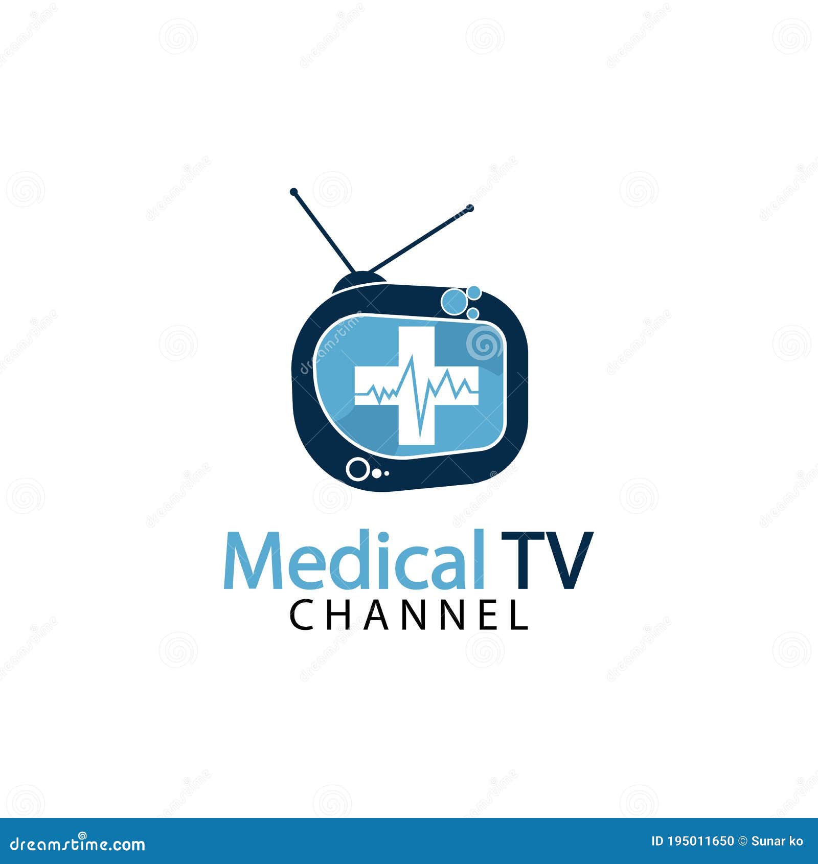 Television Medical Logo Icon Vector Design Template, Design Concept ...