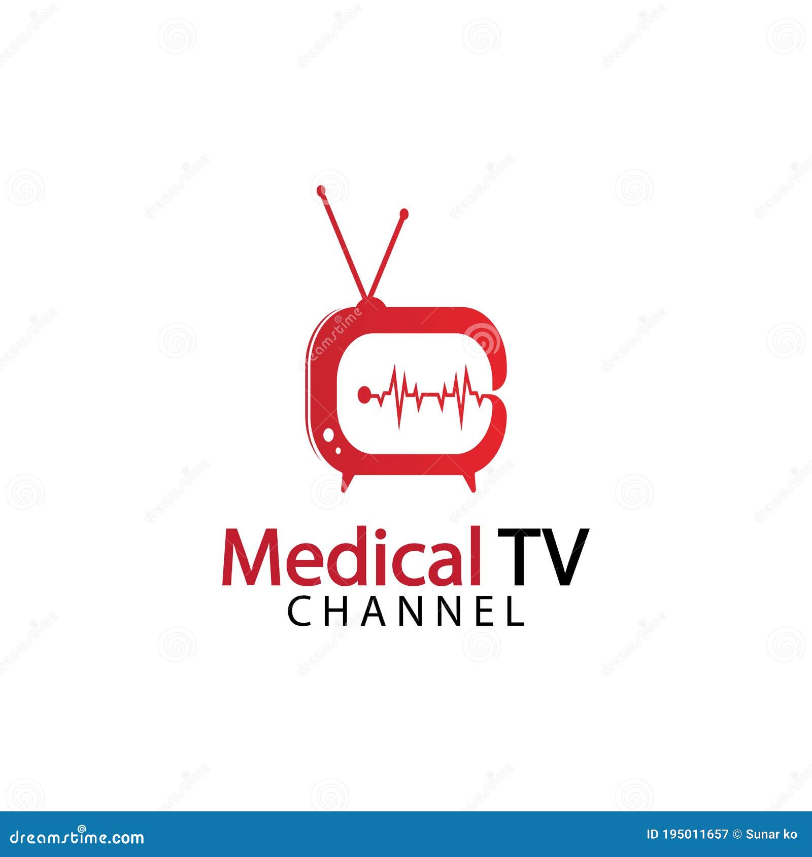 Television Medical Logo Icon Vector Design Template, Design Concept ...