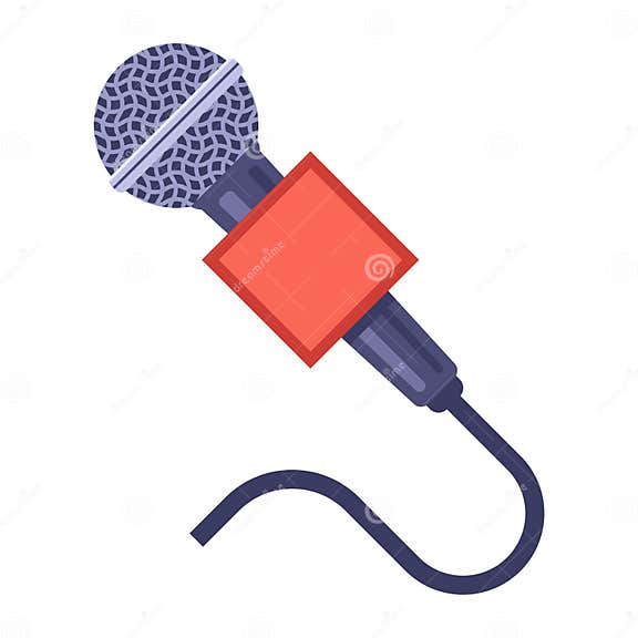 Television Microphone for a Reporter. Stock Illustration - Illustration ...