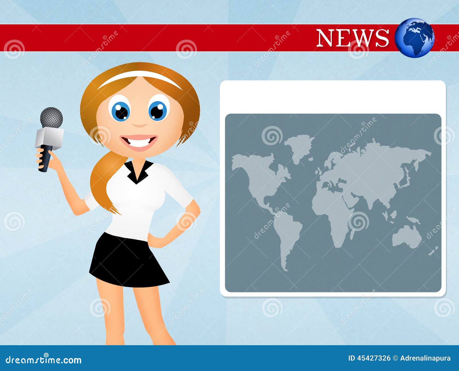 Television News. Breaking Reporter Tv And Broadcast Headline News ...