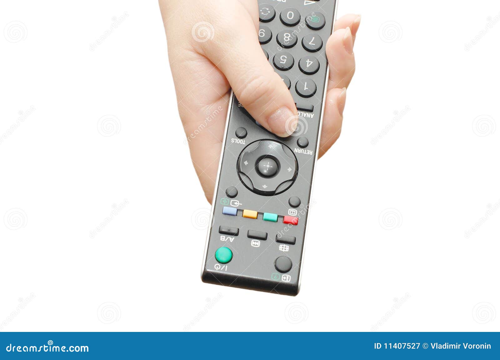 Television Panel in a Female Hand Stock Image - Image of hand, finger ...