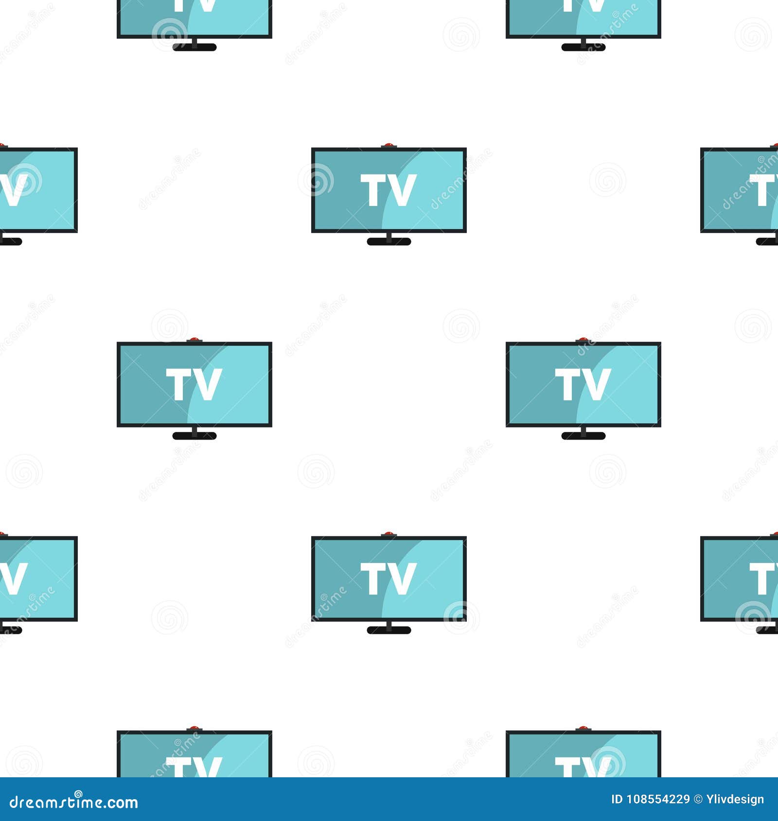 Television Pattern Seamless Stock Vector - Illustration of talk ...