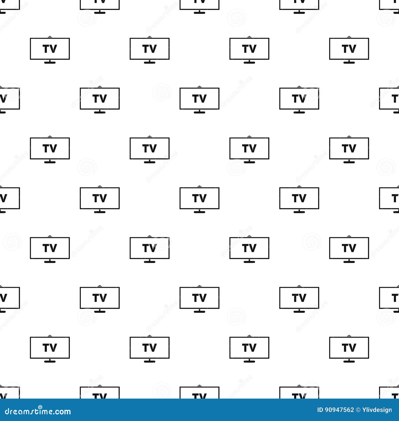 Television pattern vector stock vector. Illustration of pattern - 90947562