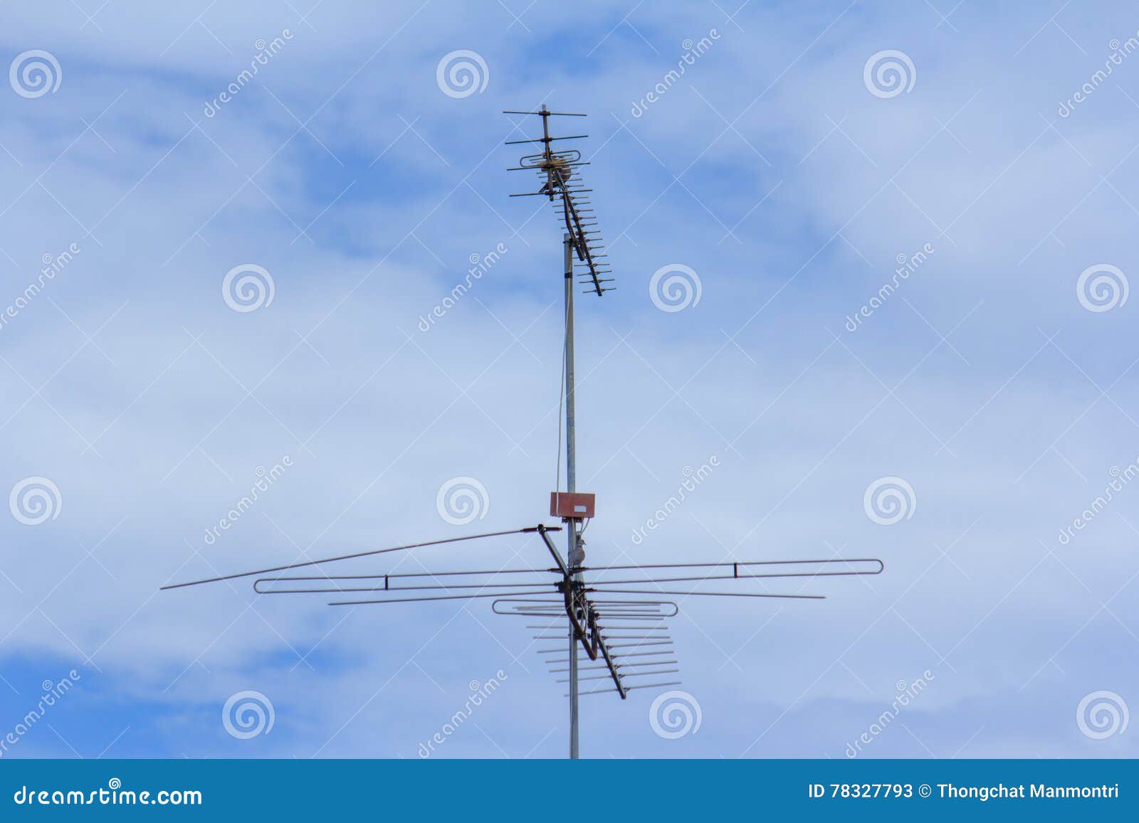Television pole receiver stock image. Image of communication - 78327793
