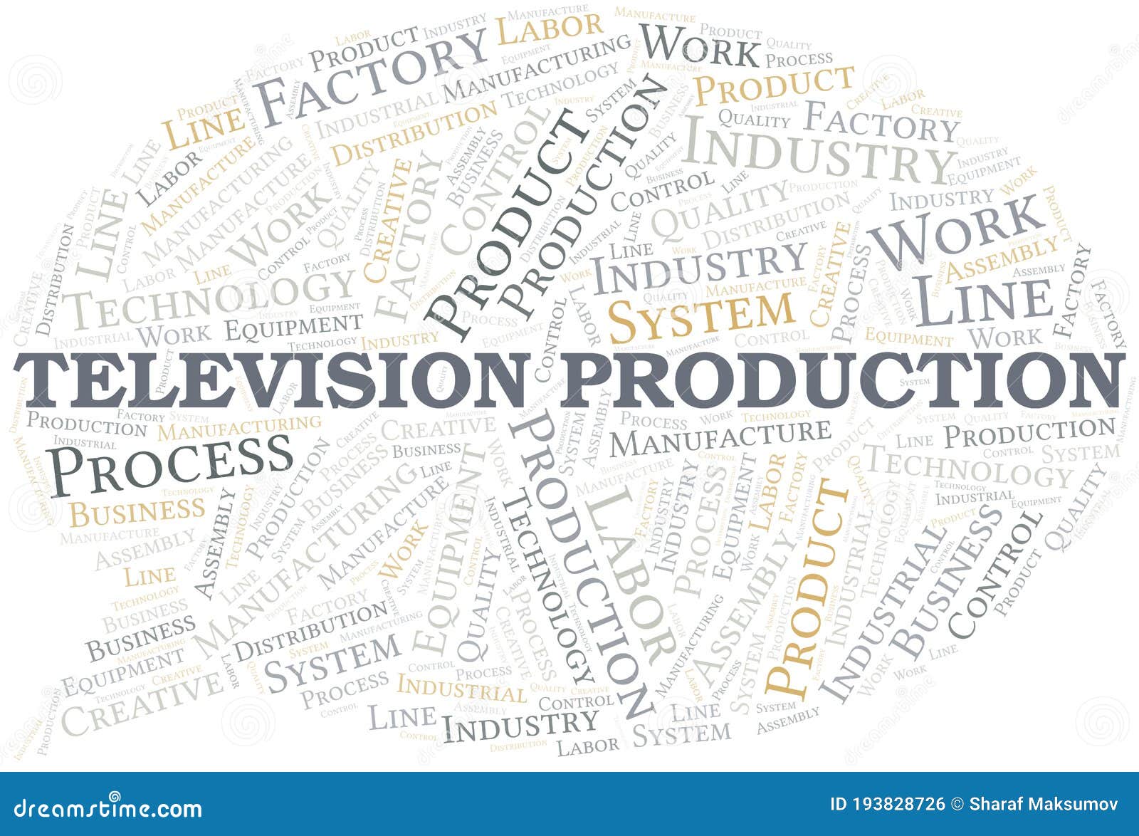 Television Production Word Cloud Create with Text only. Stock Vector ...