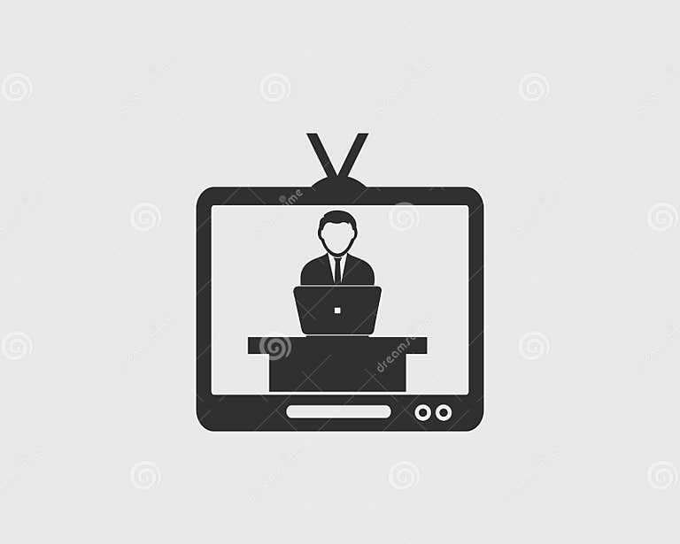 Television Program Icon stock vector. Illustration of graphic - 136623620
