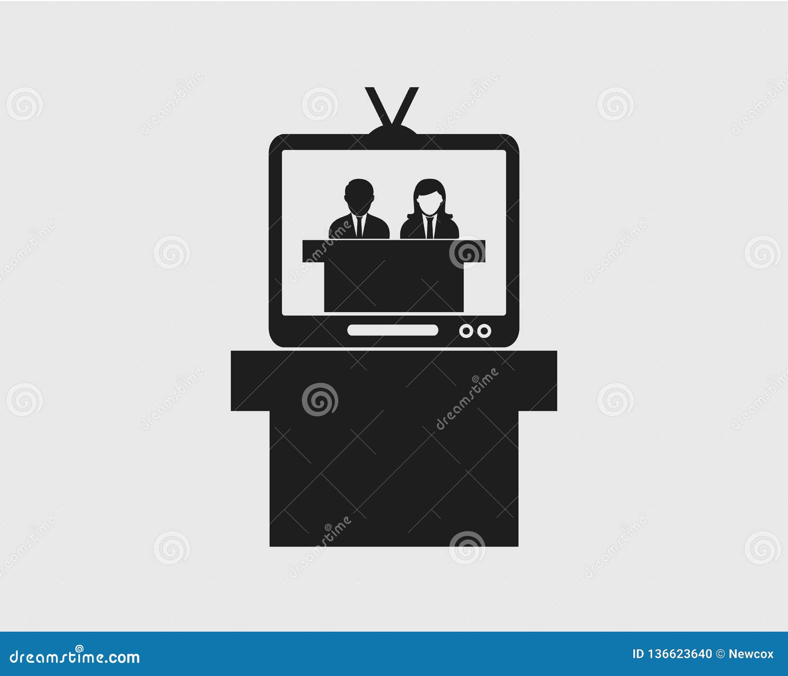 Television Program Icon stock vector. Illustration of screen - 136623640