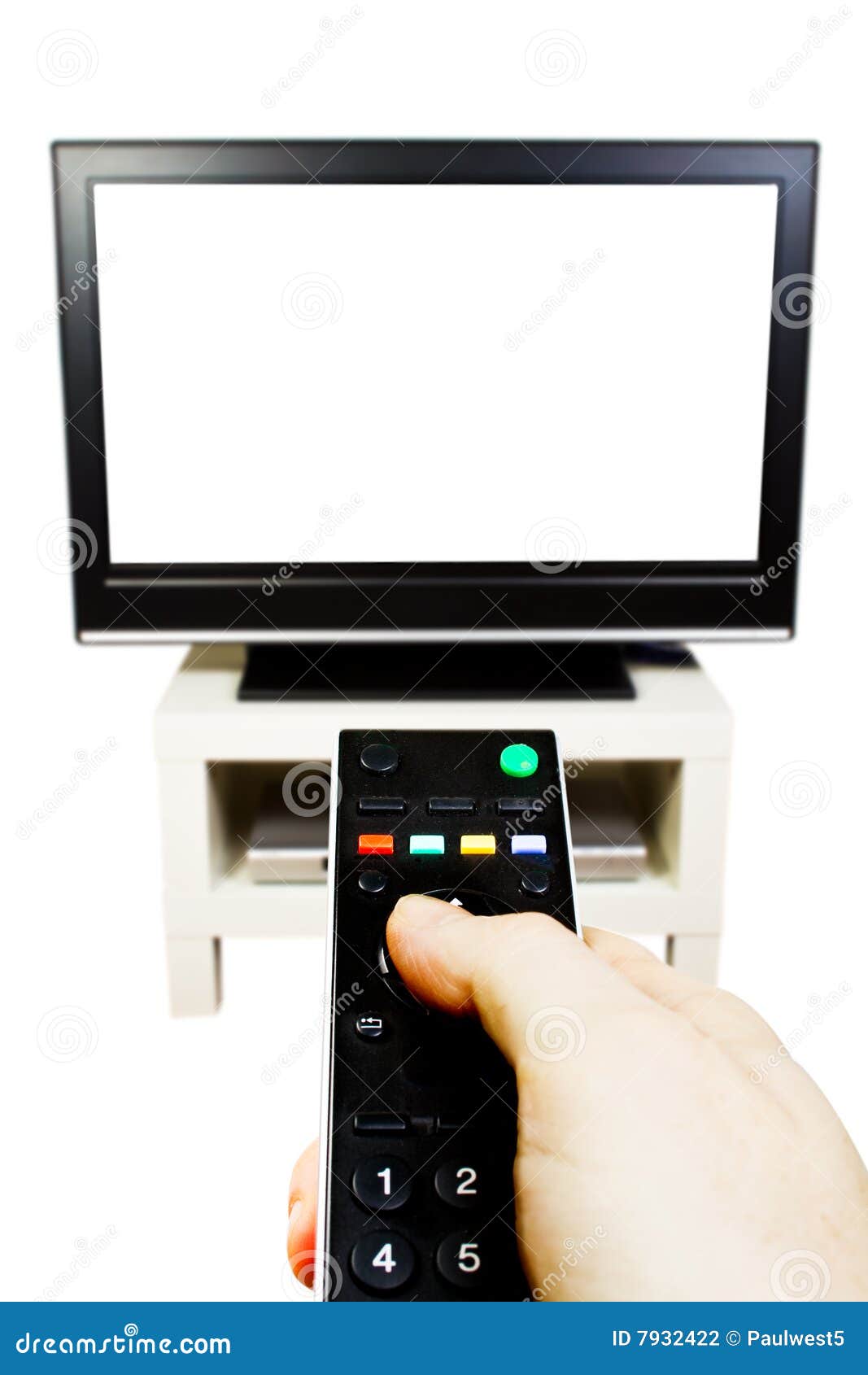 Television and Remote Control Stock Photo - Image of change ...