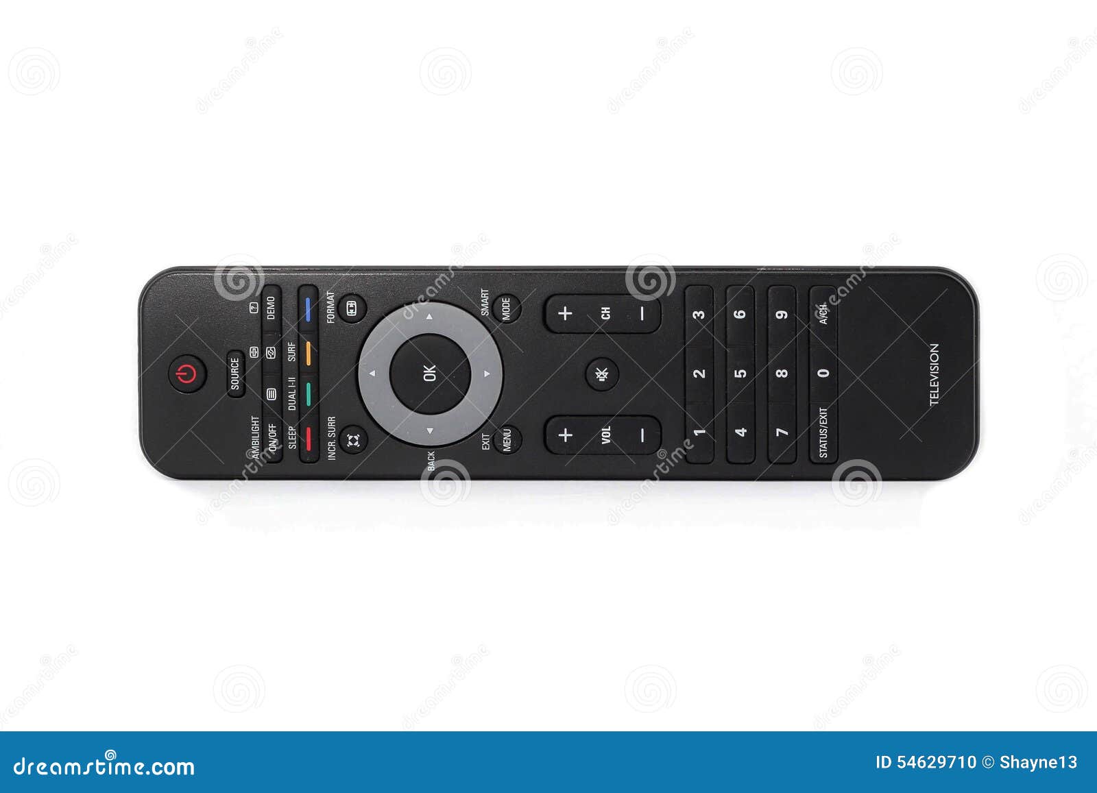 Television remote control stock photo. Image of bluray - 54629710