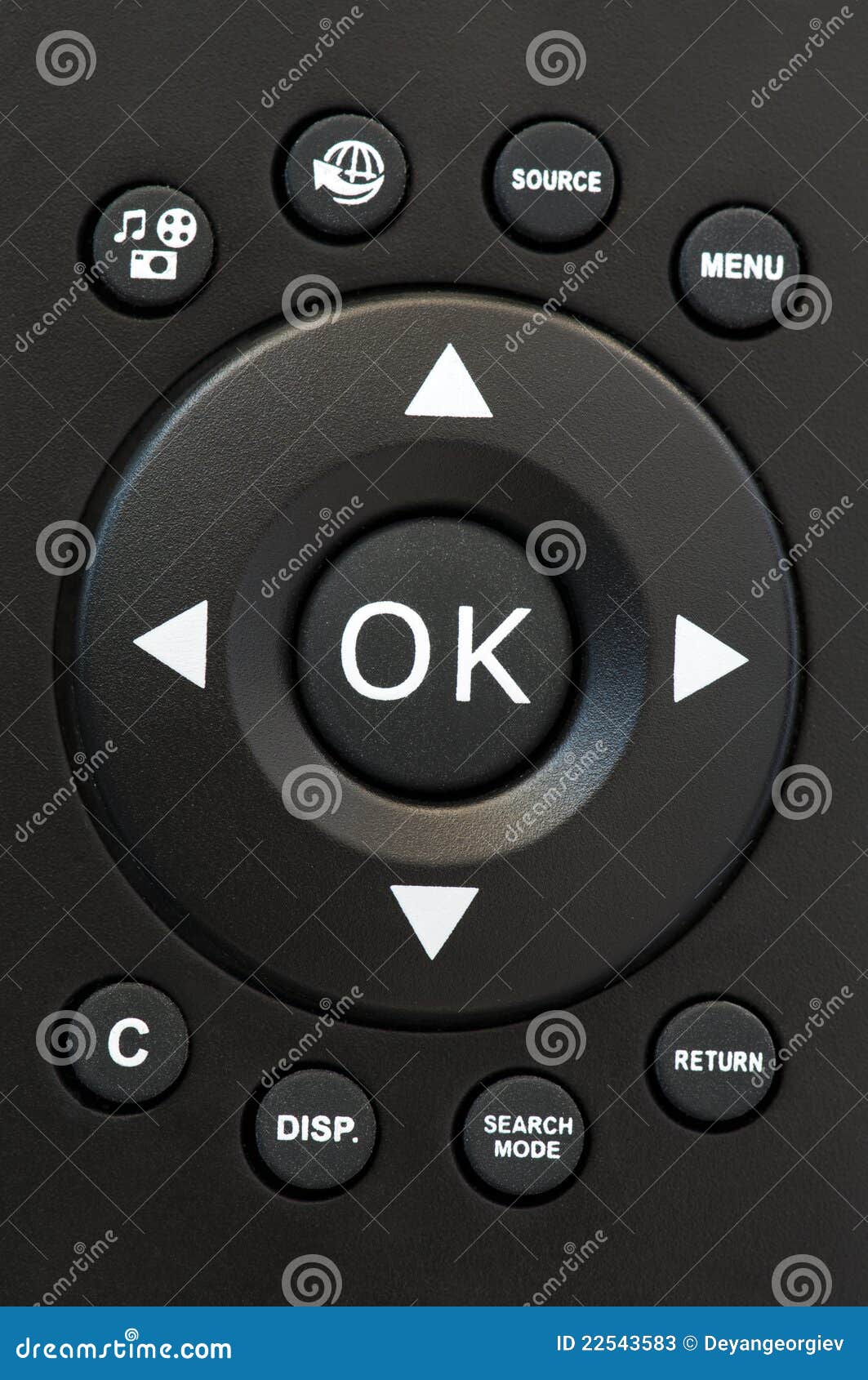 Television Remote Control Buttons Stock Image - Image of modern ...