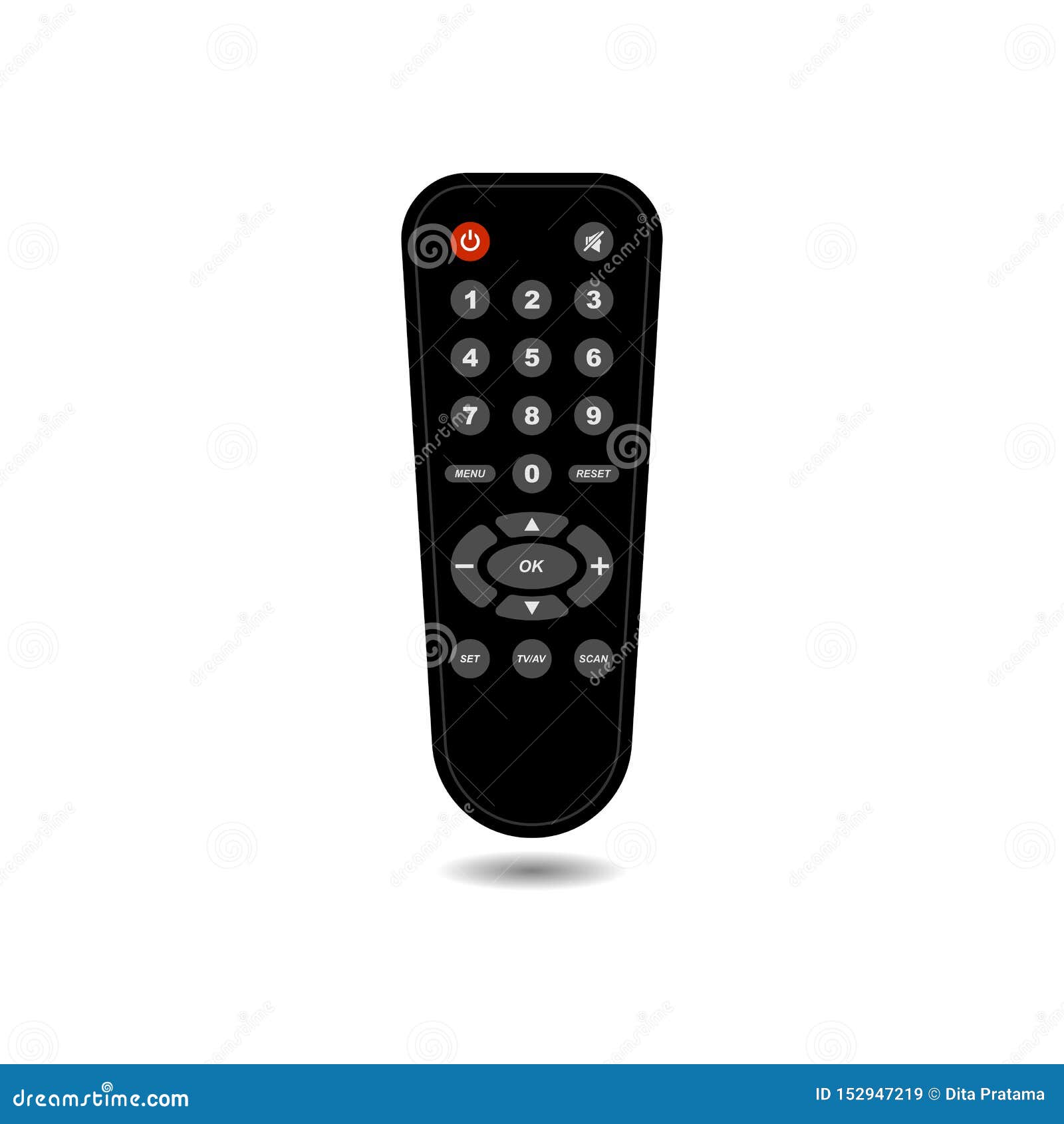 Television Remote Control Vector Illustration. Stock Illustration ...