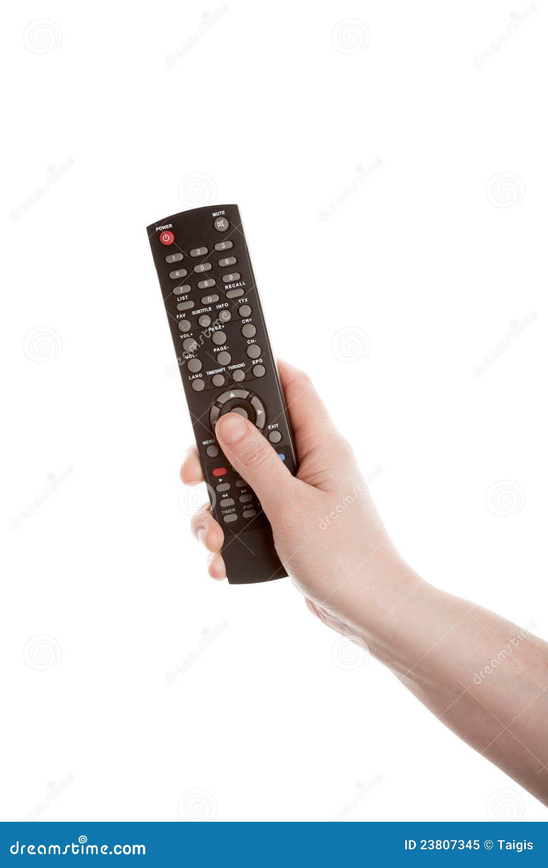 Television Remote Control in the Hand Stock Image - Image of control ...