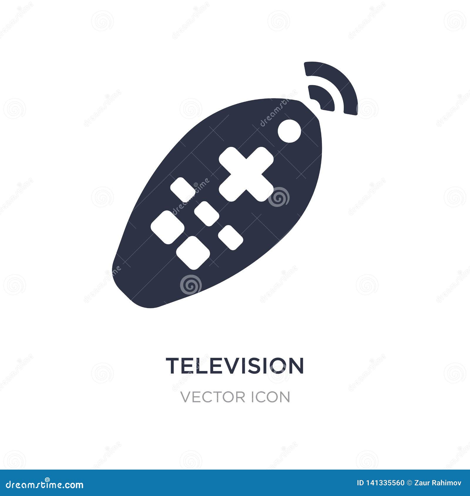 Television Remote Control Icon on White Background. Simple Element ...