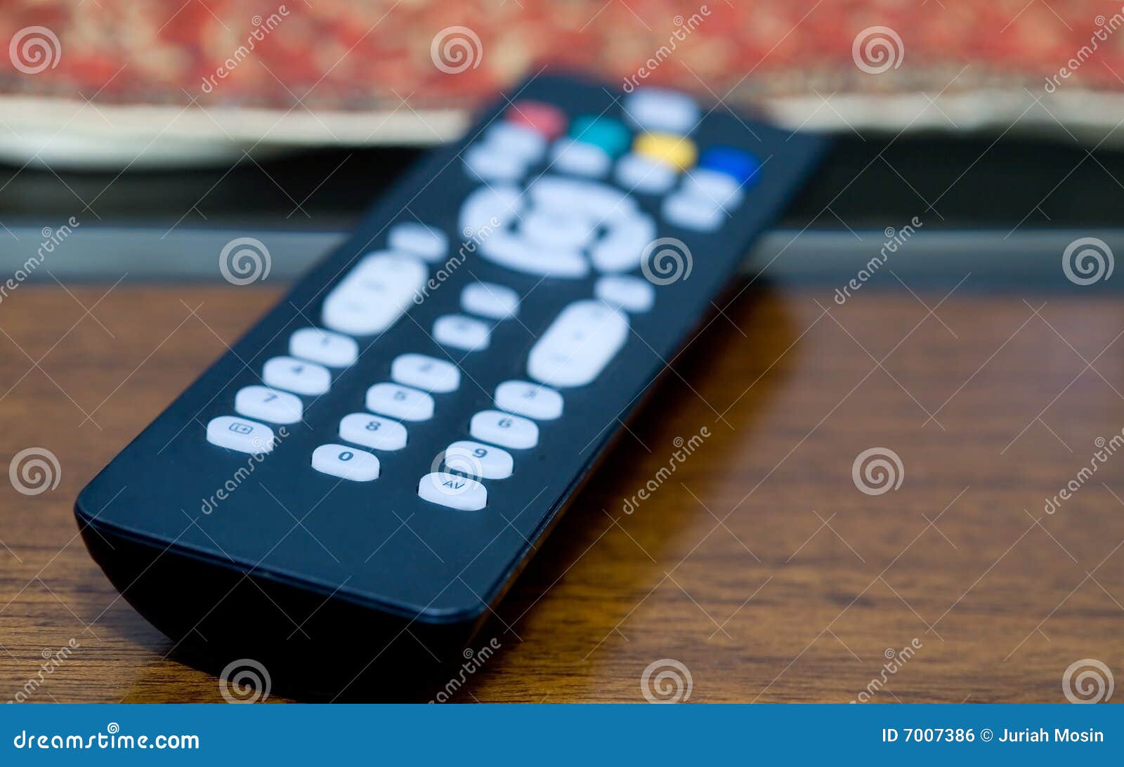 Television Remote Control on Table Stock Photo - Image of channel ...
