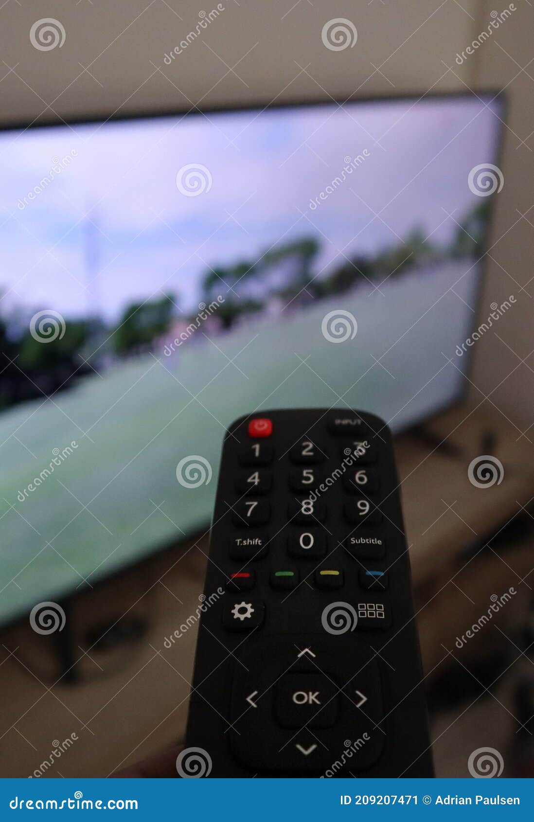 Television Remote Control and Tv Stock Image - Image of numbers, remote ...