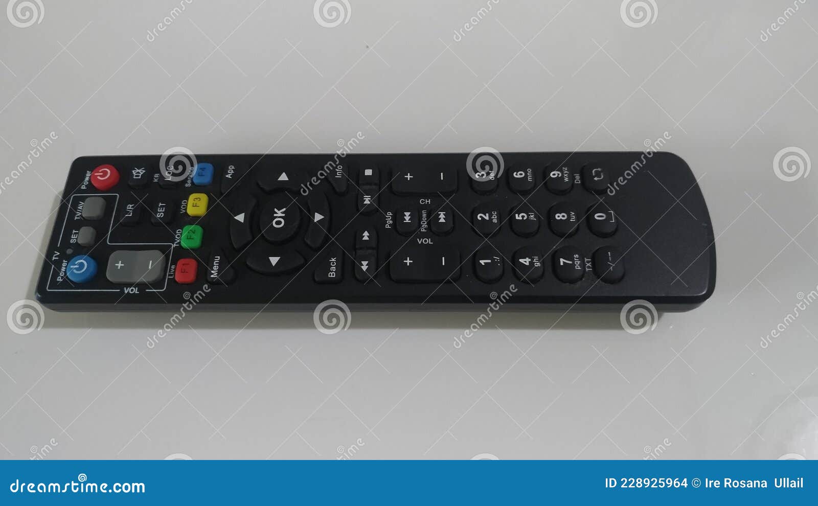 Television Remote, White Background Stock Photo - Image of technology ...