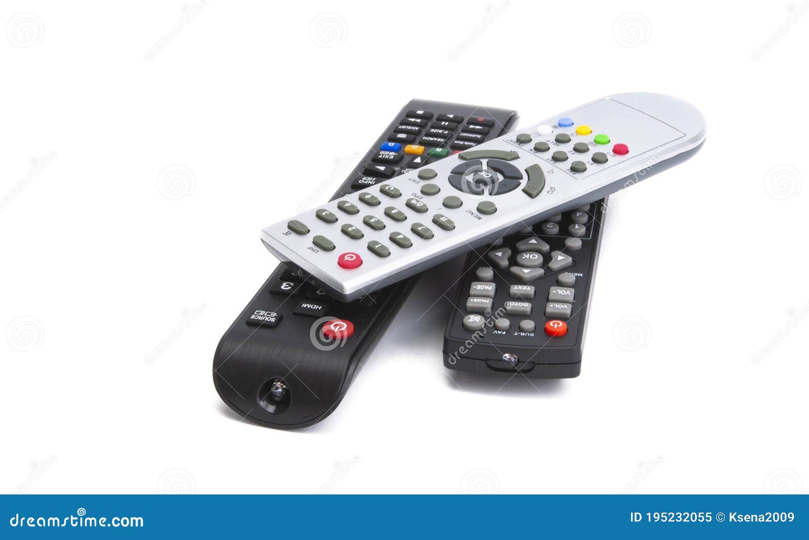 Television Remotes Isolated Stock Image - Image of remote, device ...