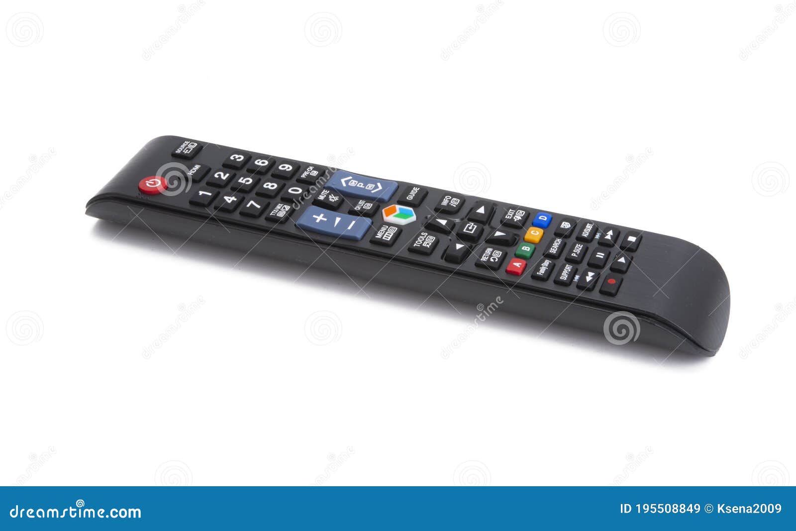 Television Remotes Isolated Stock Image - Image of television, black ...