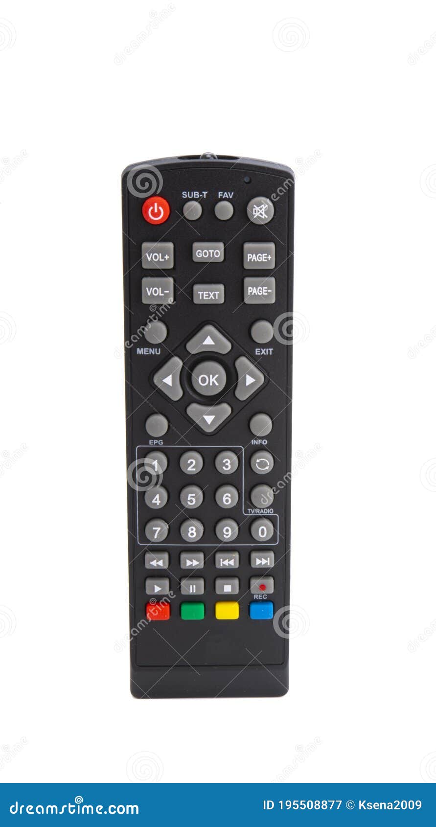 Television Remotes Isolated Stock Image - Image of program, volume ...