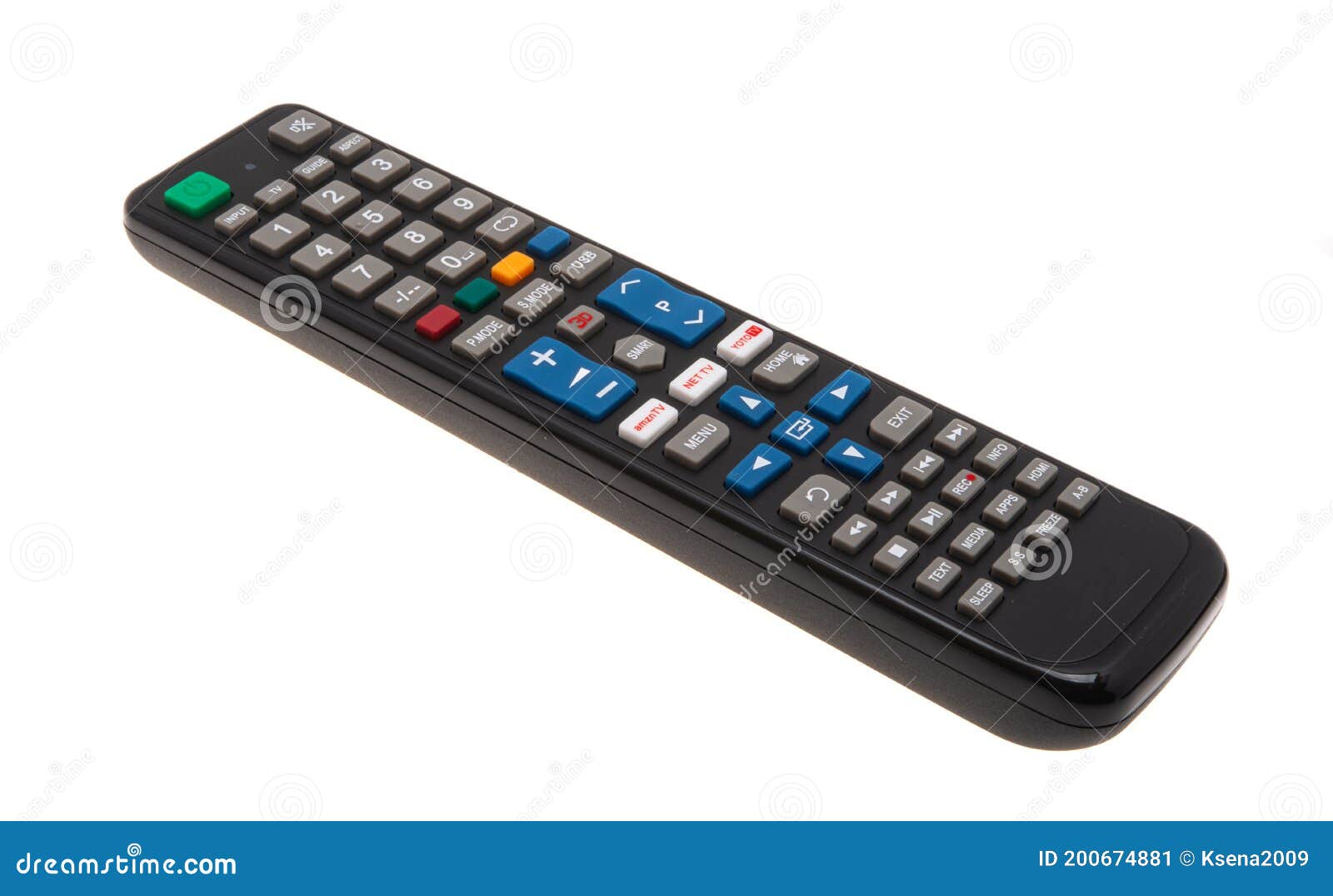 Television Remotes Isolated Stock Image - Image of home, entertainment ...