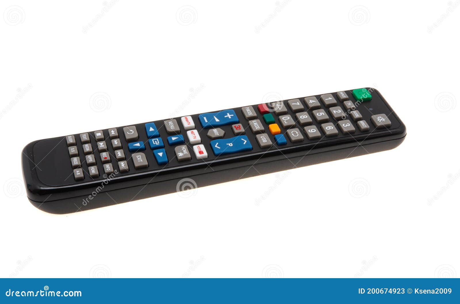 Television Remotes Isolated Stock Image - Image of television, video ...