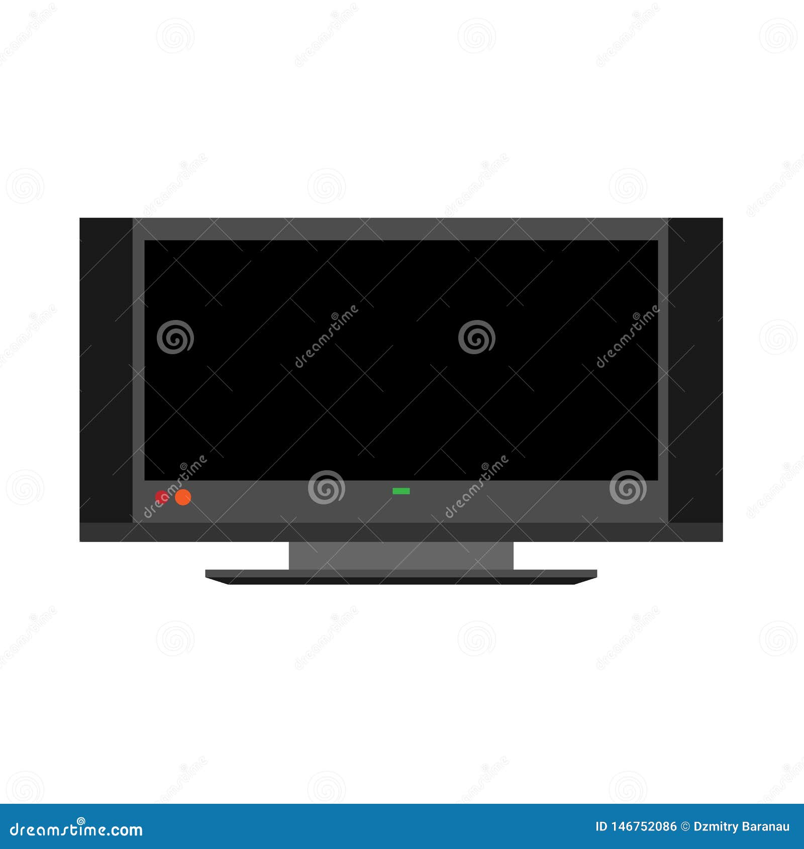 Television Screen Communication Equipment Electronic Vector. TV ...
